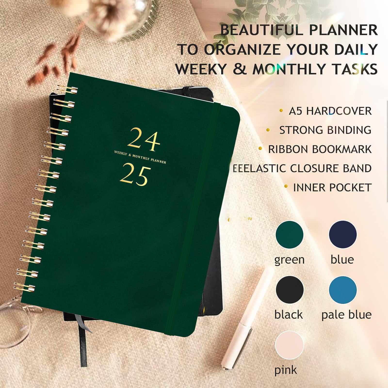 JUBTIC 2024 2025 Planner 2024 2025 Weekly And Monthly Planner Academic ...