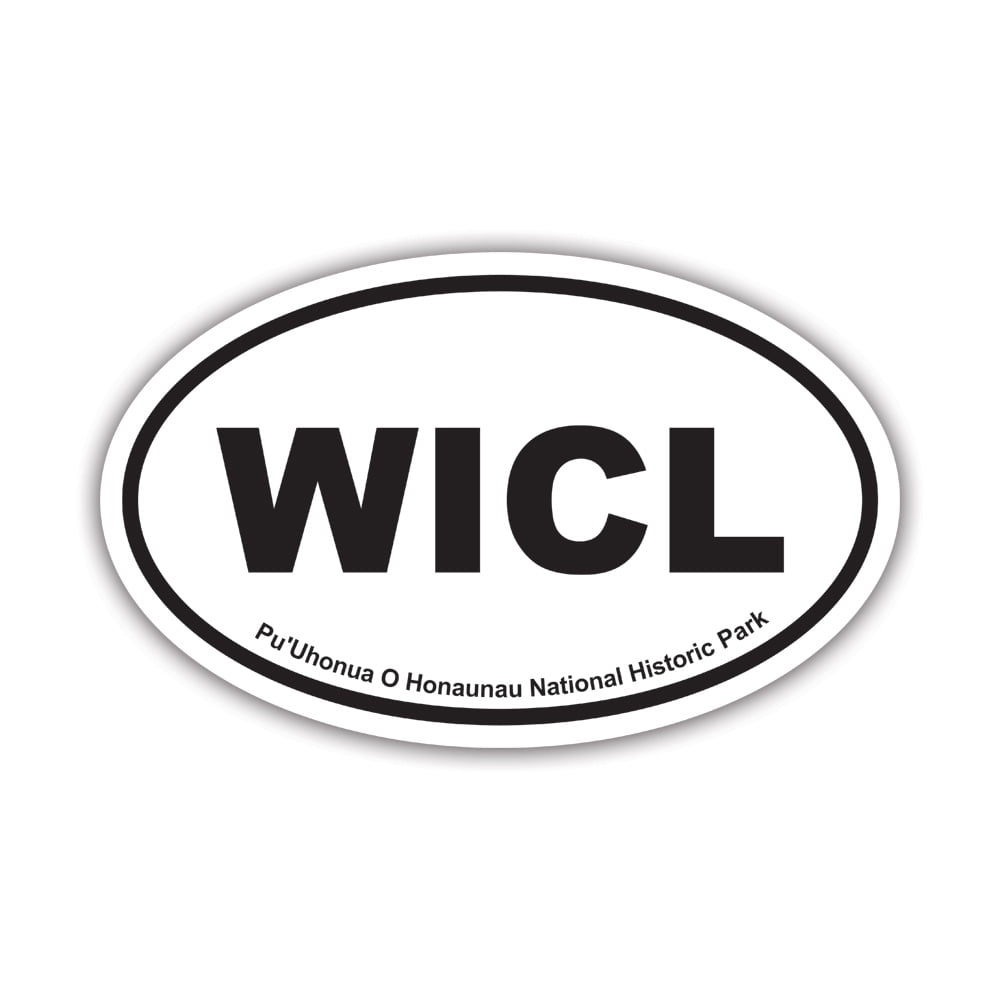 Pu'Uhonua O Honaunau National Historic Park WICL Oval Sticker Decal ...