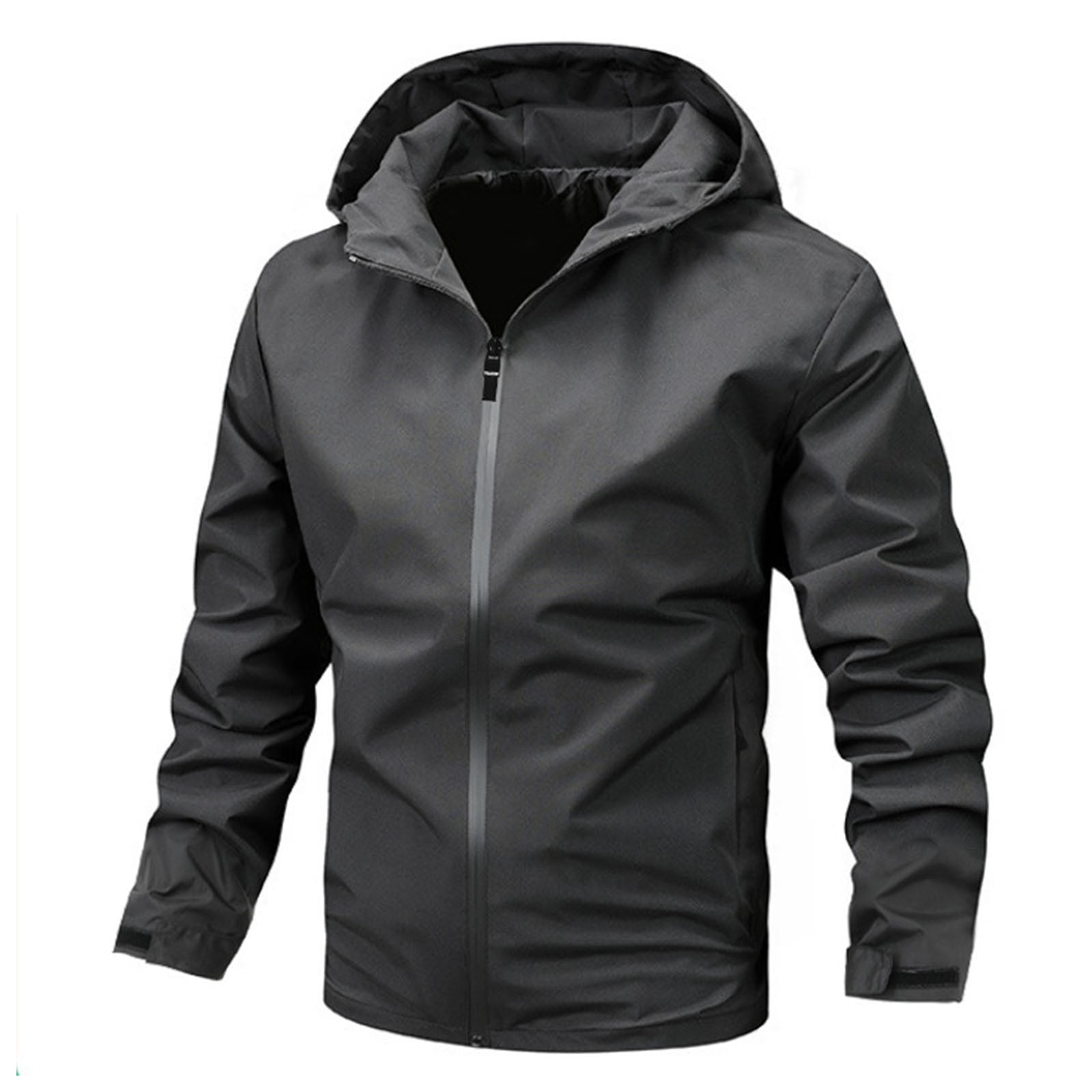 PuLe Hoodies for Men Men's Color Matching Thin Fall Outdoor Windbreaker ...