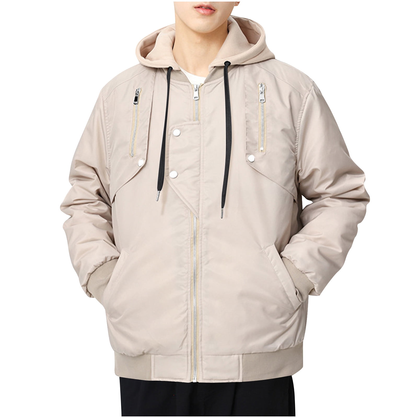 PuLe Hoodies for Men Men's Color Matching Thin Fall Outdoor Windbreaker ...