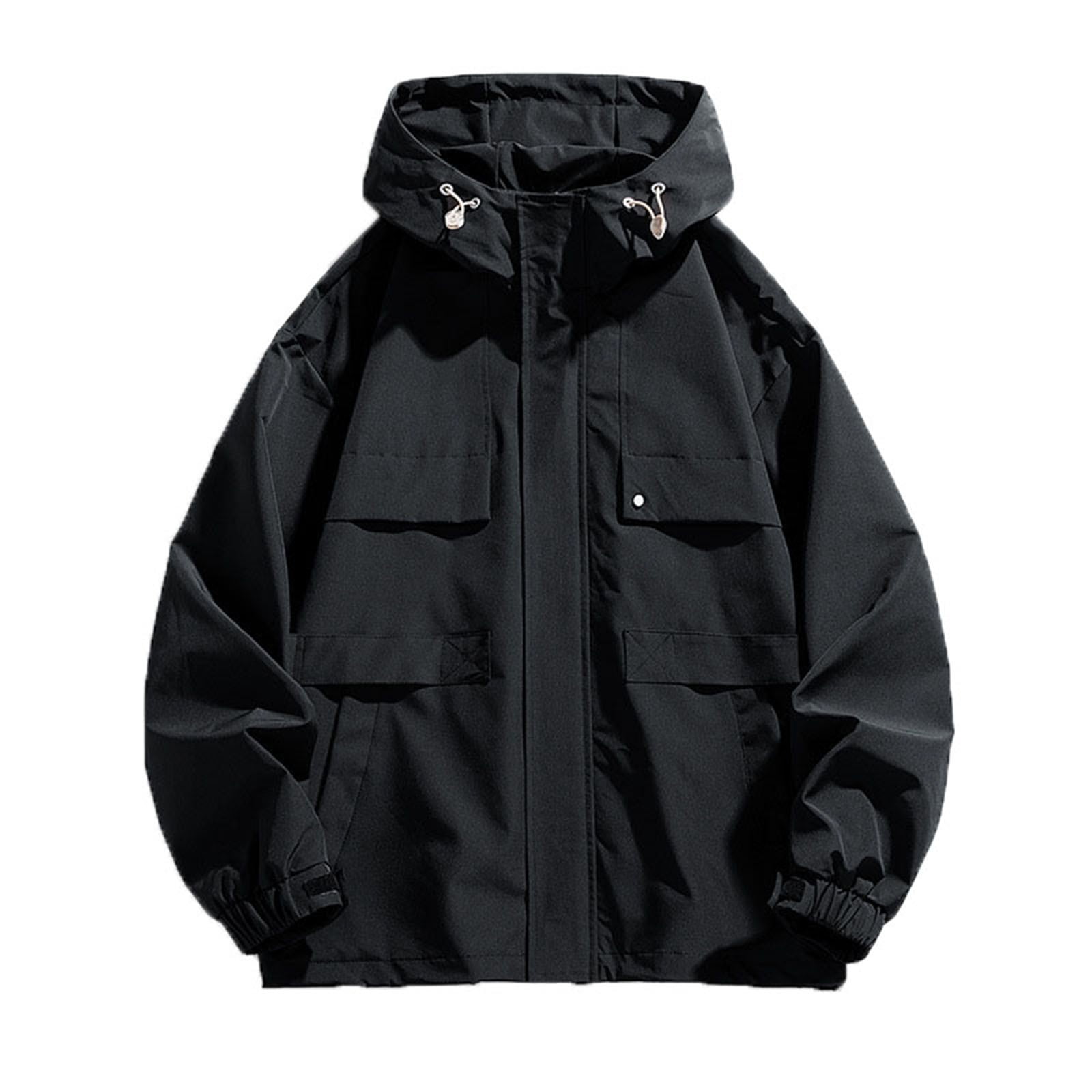 PuLe Hoodies for Men Men's Color Matching Thin Fall Outdoor Windbreaker ...