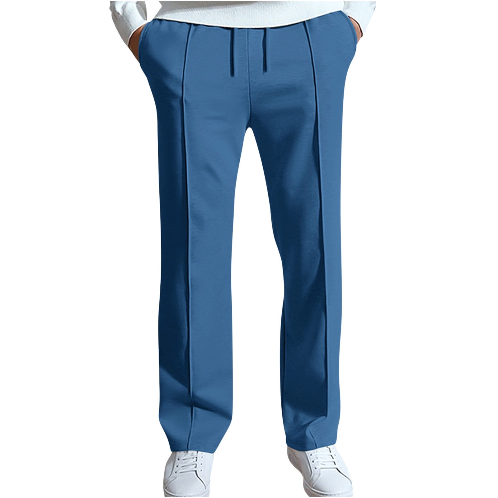 PuLe Men's Pants Men's Casual Sweatpants Lightweight Open Bottom Pants ...