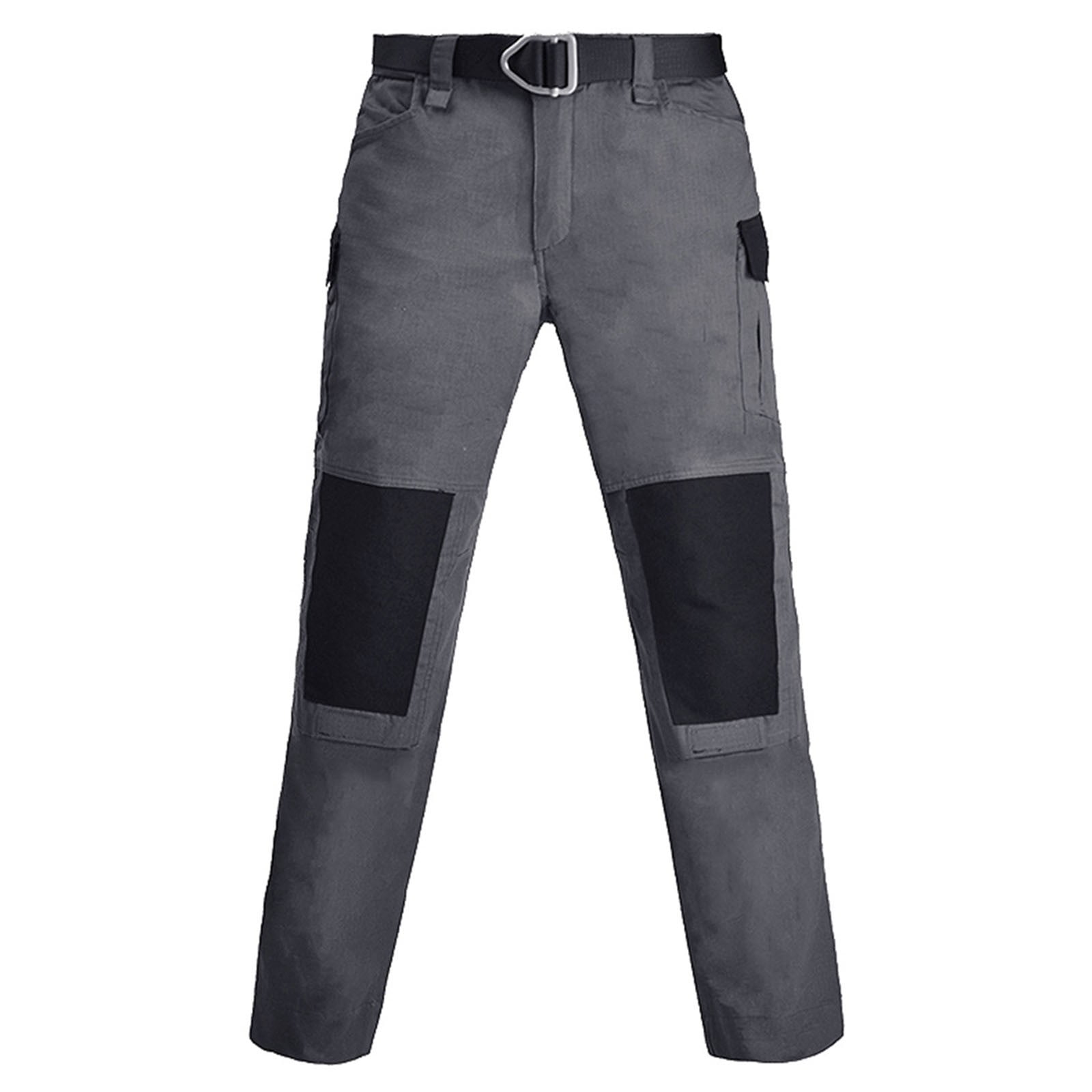 PuLe Men's Pants Men's Water Resistant Pants Relaxed Fit Tactical Cargo ...
