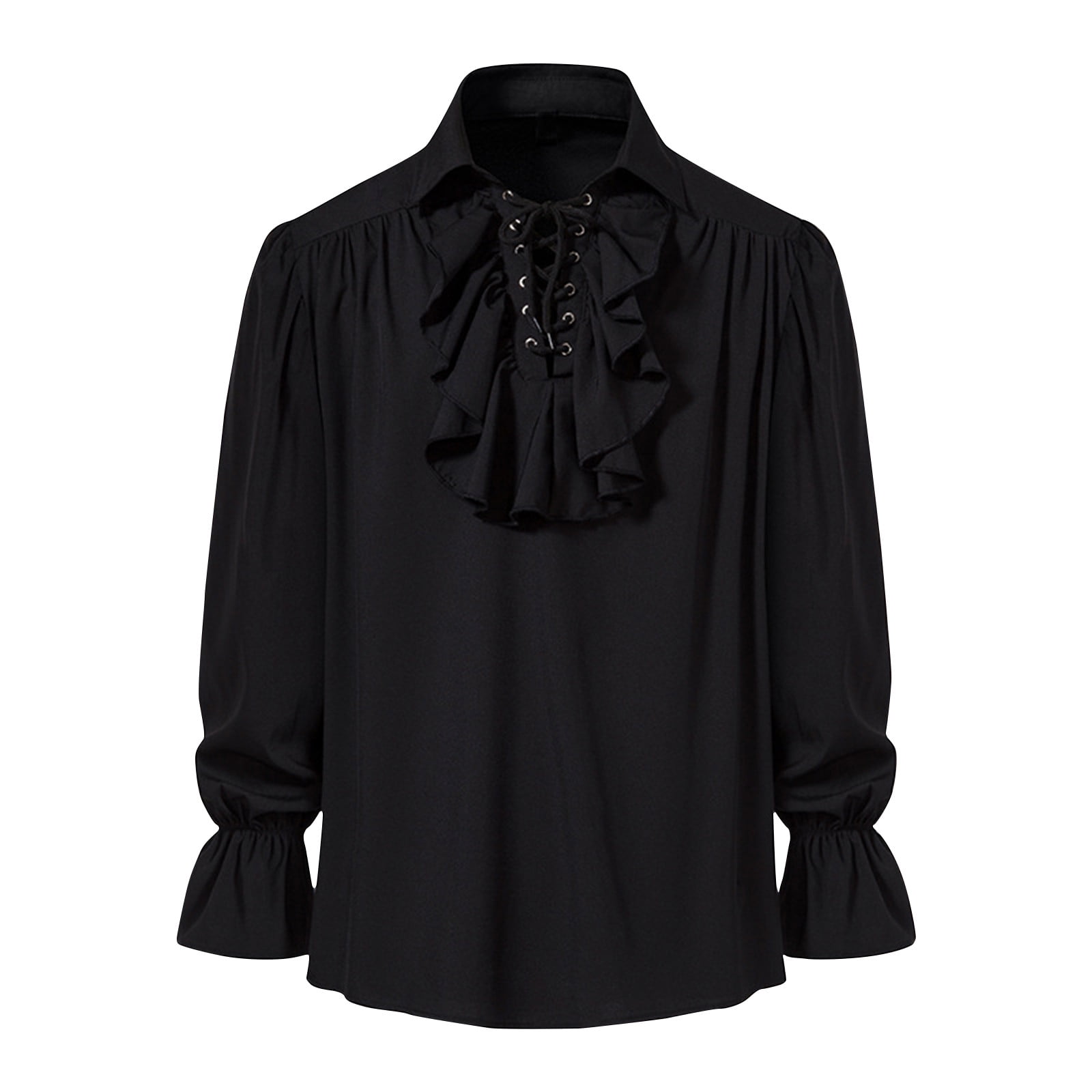PuLe Mens Pirate Shirt Ruffle Victorian Renaissance Steampunk Vampire ...