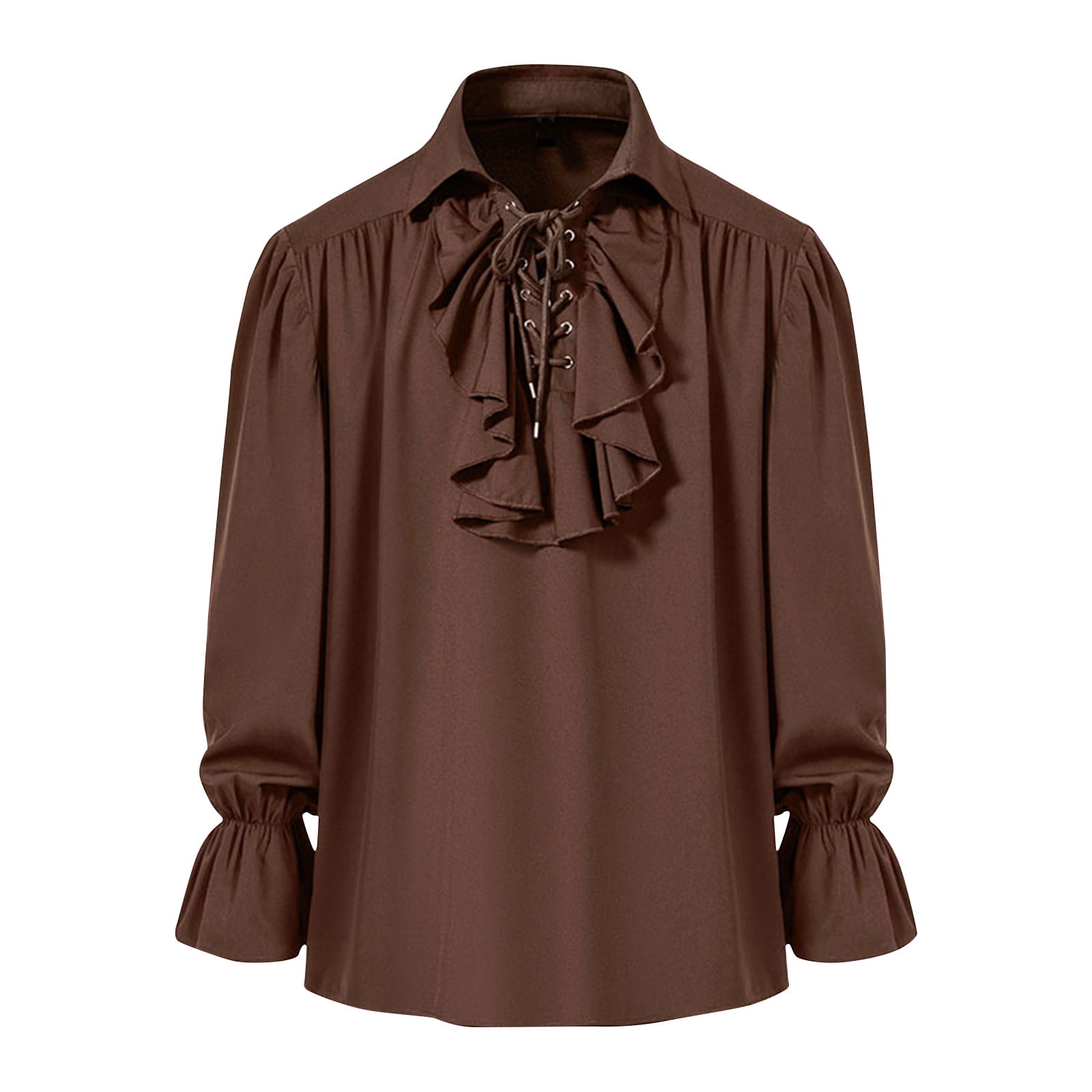 PuLe Mens Pirate Shirt Ruffle Victorian Renaissance Steampunk Vampire ...