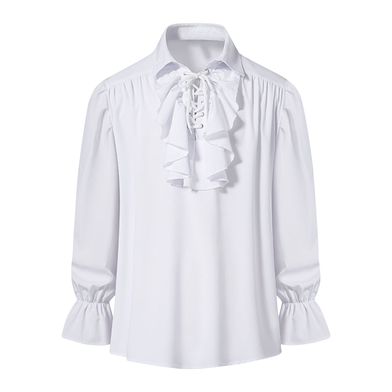 PuLe Mens Pirate Shirt Ruffle Victorian Renaissance Steampunk Vampire ...