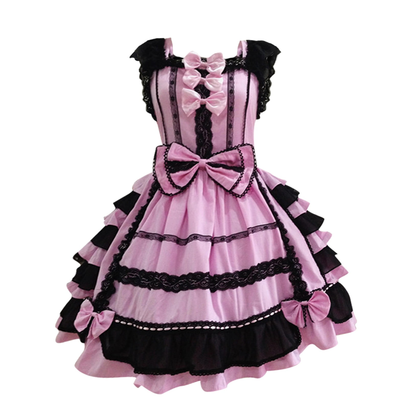 PuLe Summer Dress Girls Sweet Lolita Dress Princess Lace Court Skirts ...