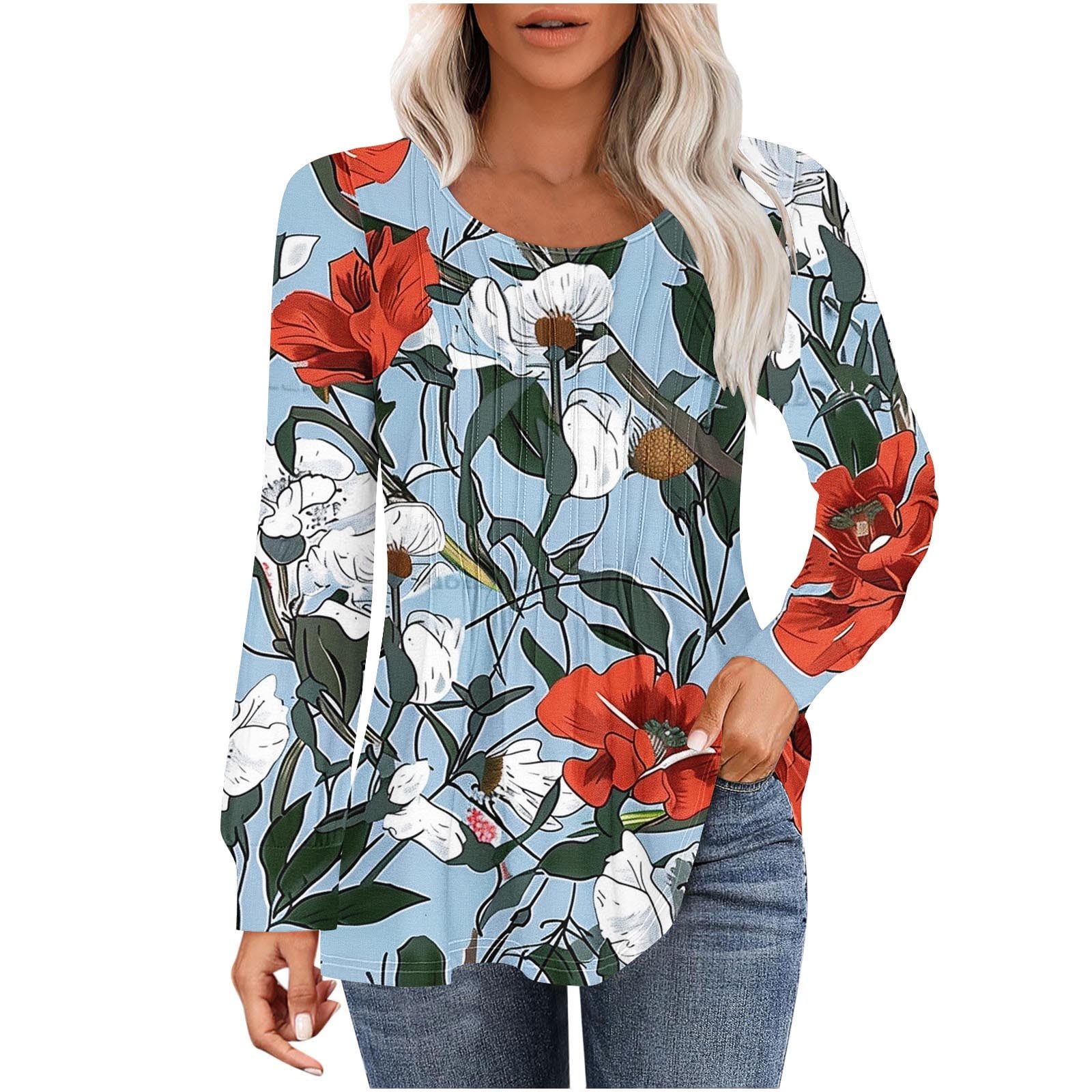 PuLe Women's Top Long Sleeve Shirts for Women Fall Tops Dressy Casual ...