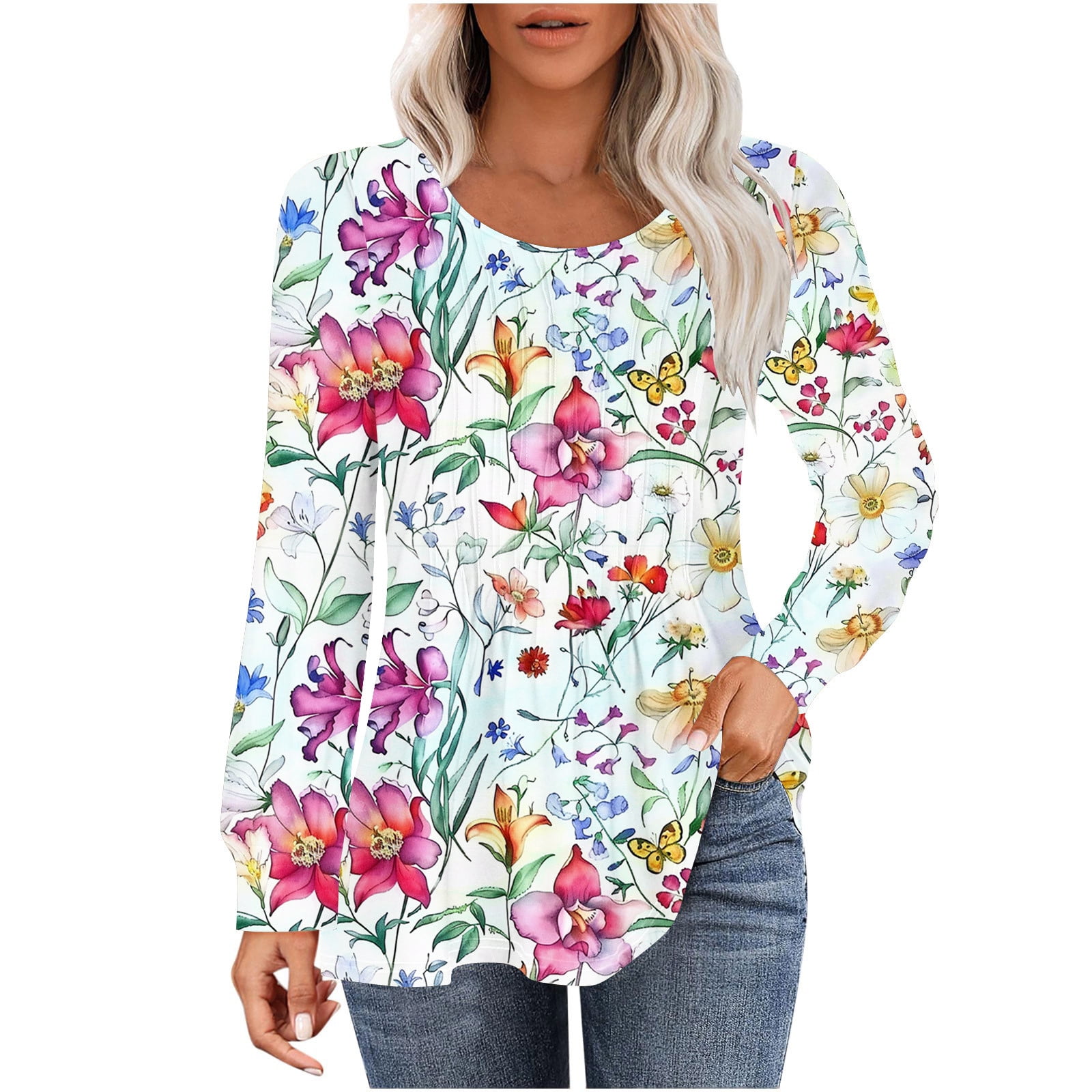 PuLe Women's Top Long Sleeve Shirts for Women Fall Tops Dressy Casual ...