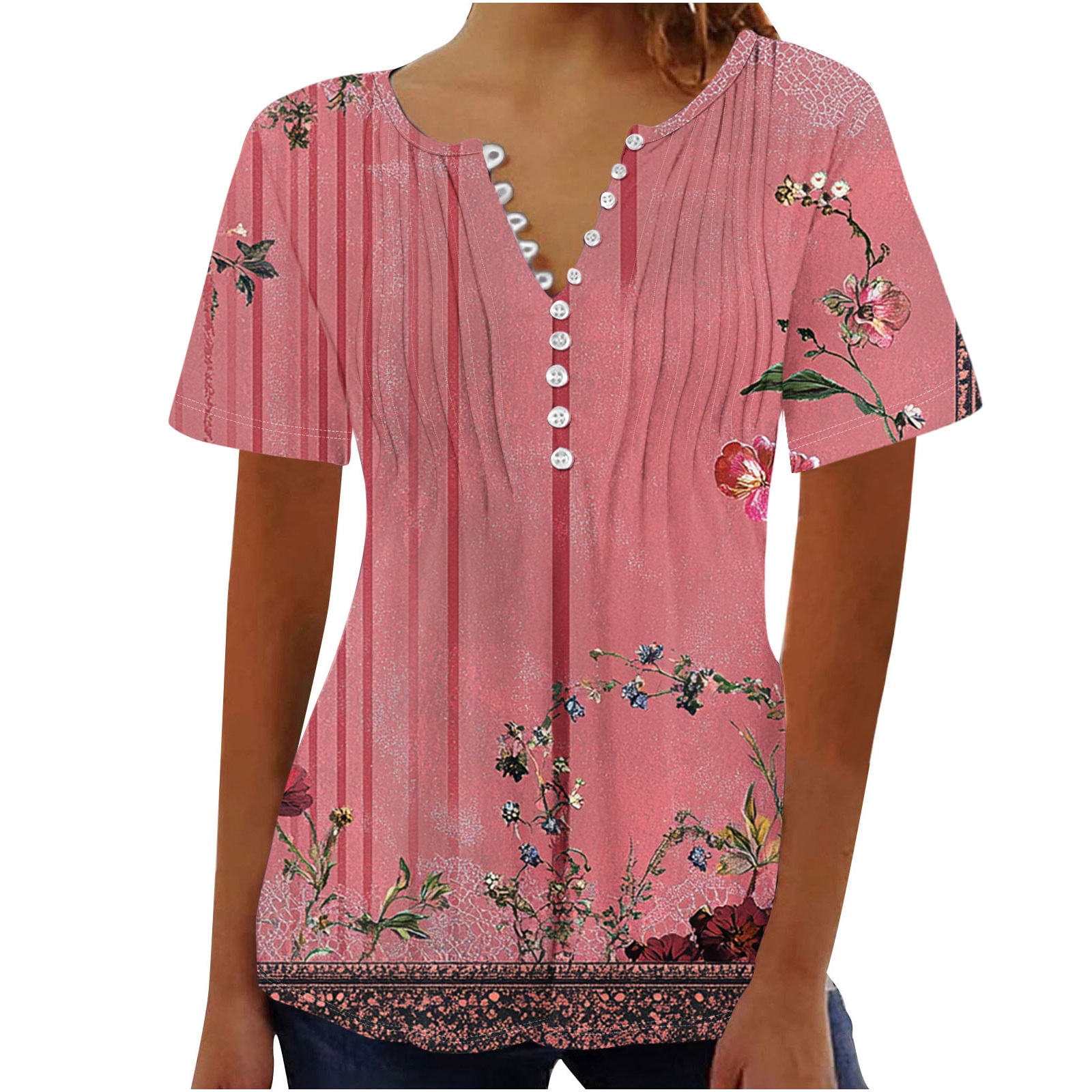 Pohista Spring Tops for Women 2025 Trendy Women's T-Shirts Graphic Tees ...