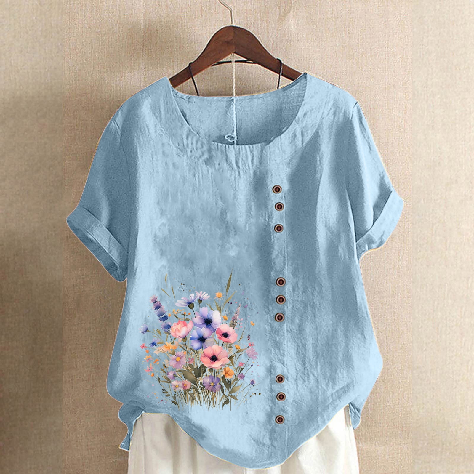 Tops for Women Trendy Tunics Shirts for Women Trendy Cotton Blouses for ...