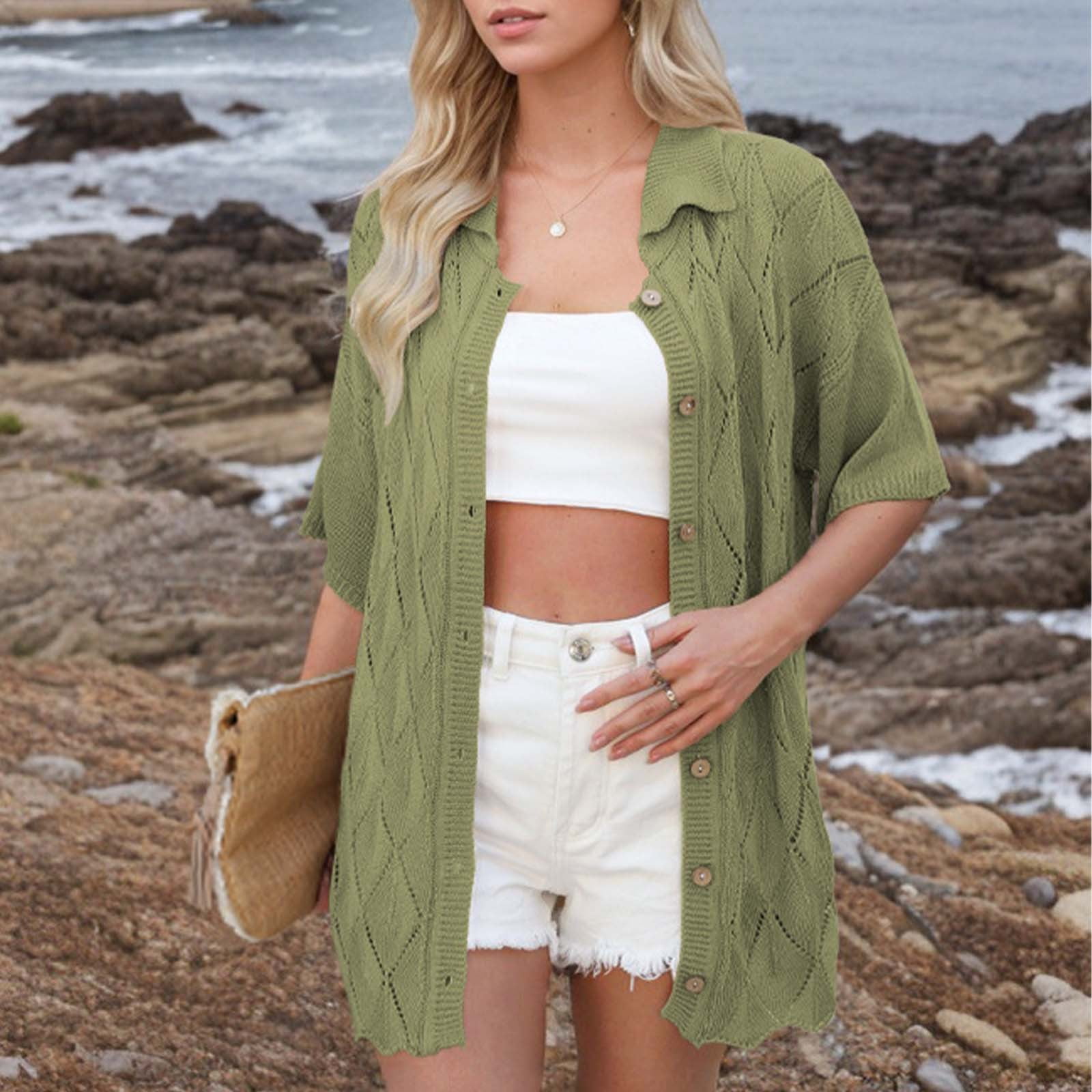 Pohista Womens Casual Tops Striped Shirt Women Womens Summer Blouses ...