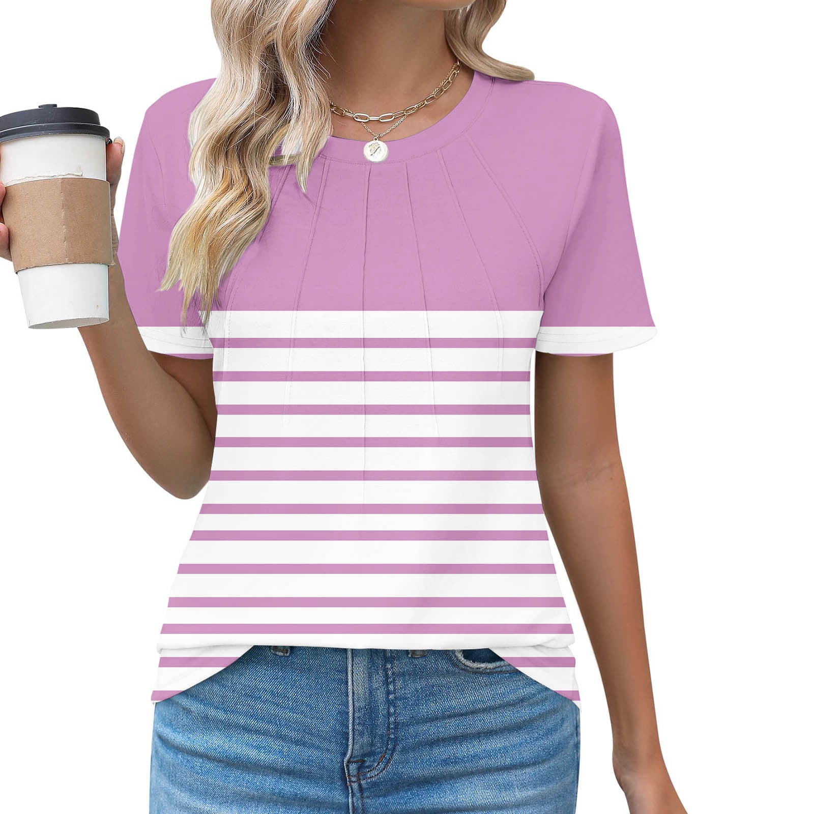 Pohista Womens Tops Casual Summer T Shirts for Women 2025 Summer ...