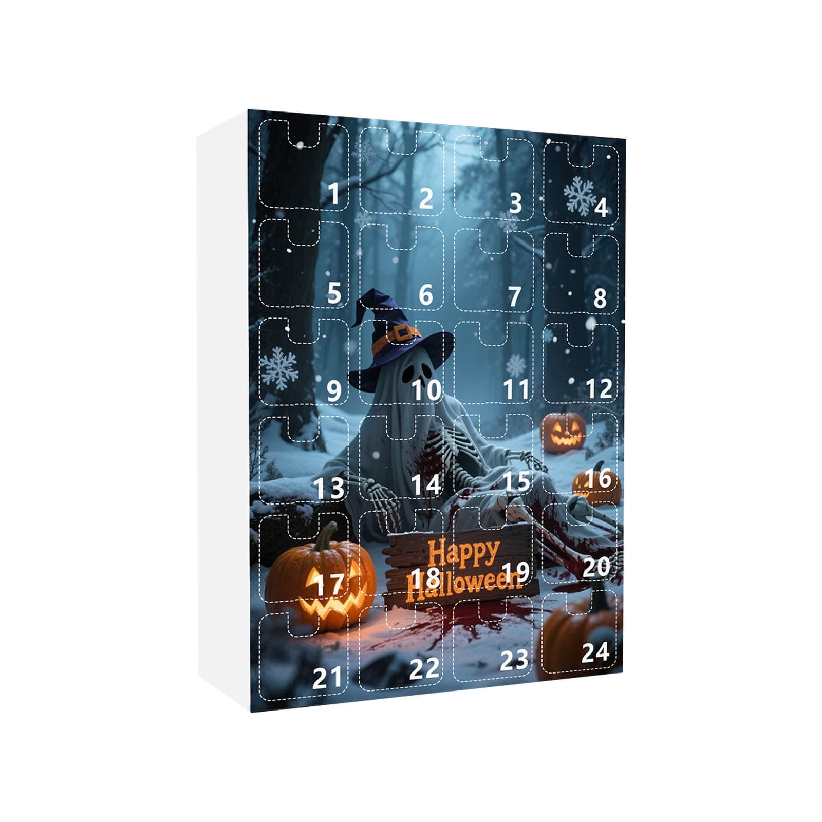 PuSpu Halloween Decoration Countdown Calendar - 24pc Resin Ornaments ...