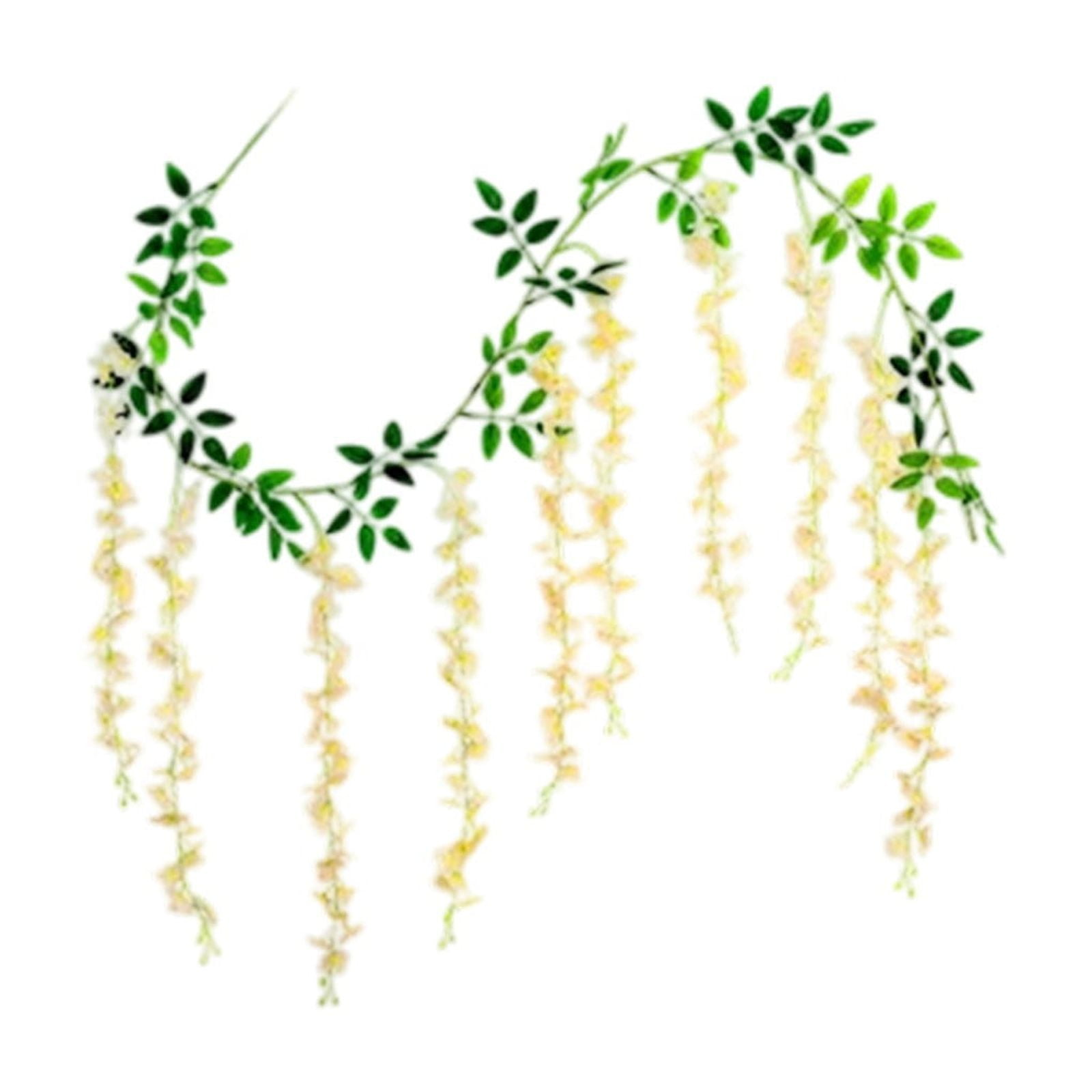 PuSpu Home Decoration Artificial Wisteria Flowers Fake Vines Decorative ...