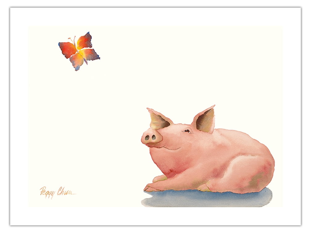 Pua’a Aloha - Hawaiian Pig (Pua’a) admires a Butterfly (Pulelehua ...
