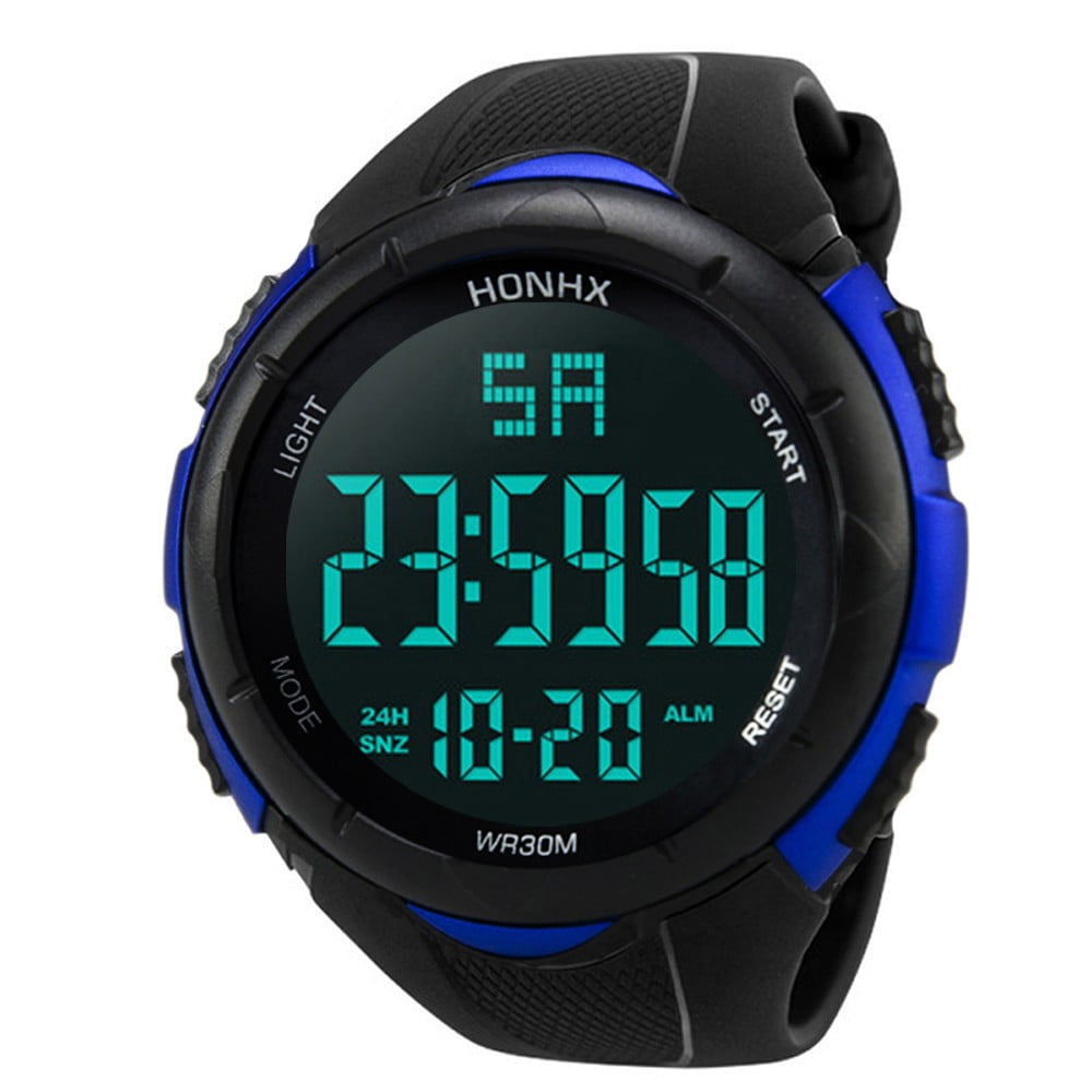 Puawkoer Digital Men Watch Womens Watch with Secondhand Wrist Analog ...