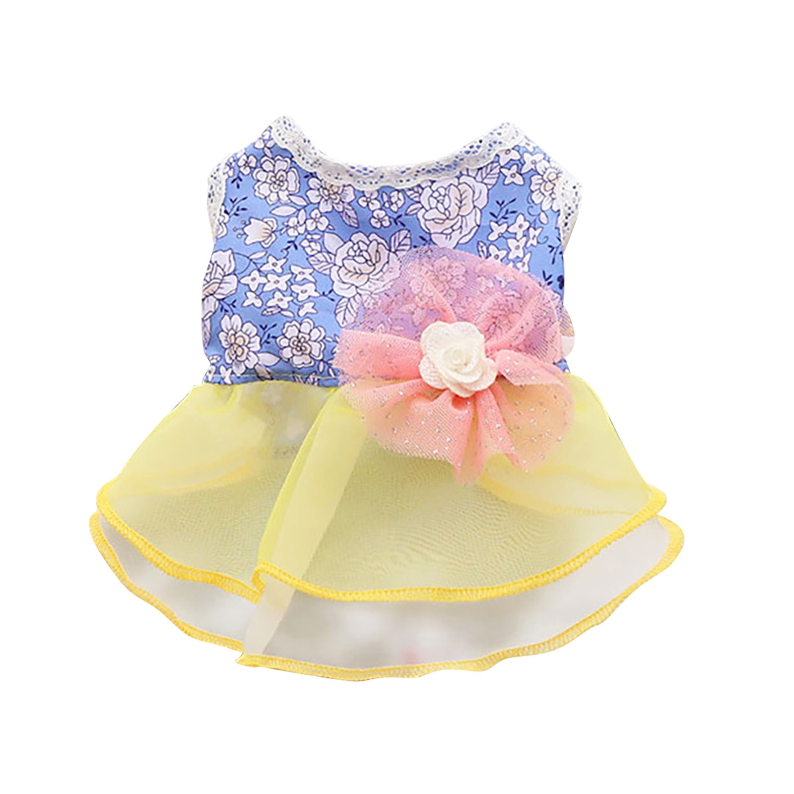 Puawkoer Pet Dresses Spring and Little Dog Clothes Summer Pet Cothes ...