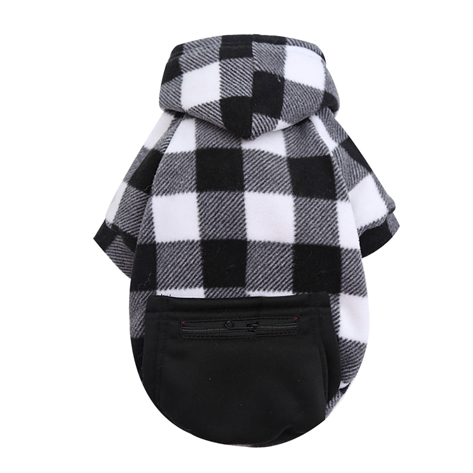 Puawkoer Plaid Zipper Pocket Weiwang Pet Clothes for Large Dogs Male ...