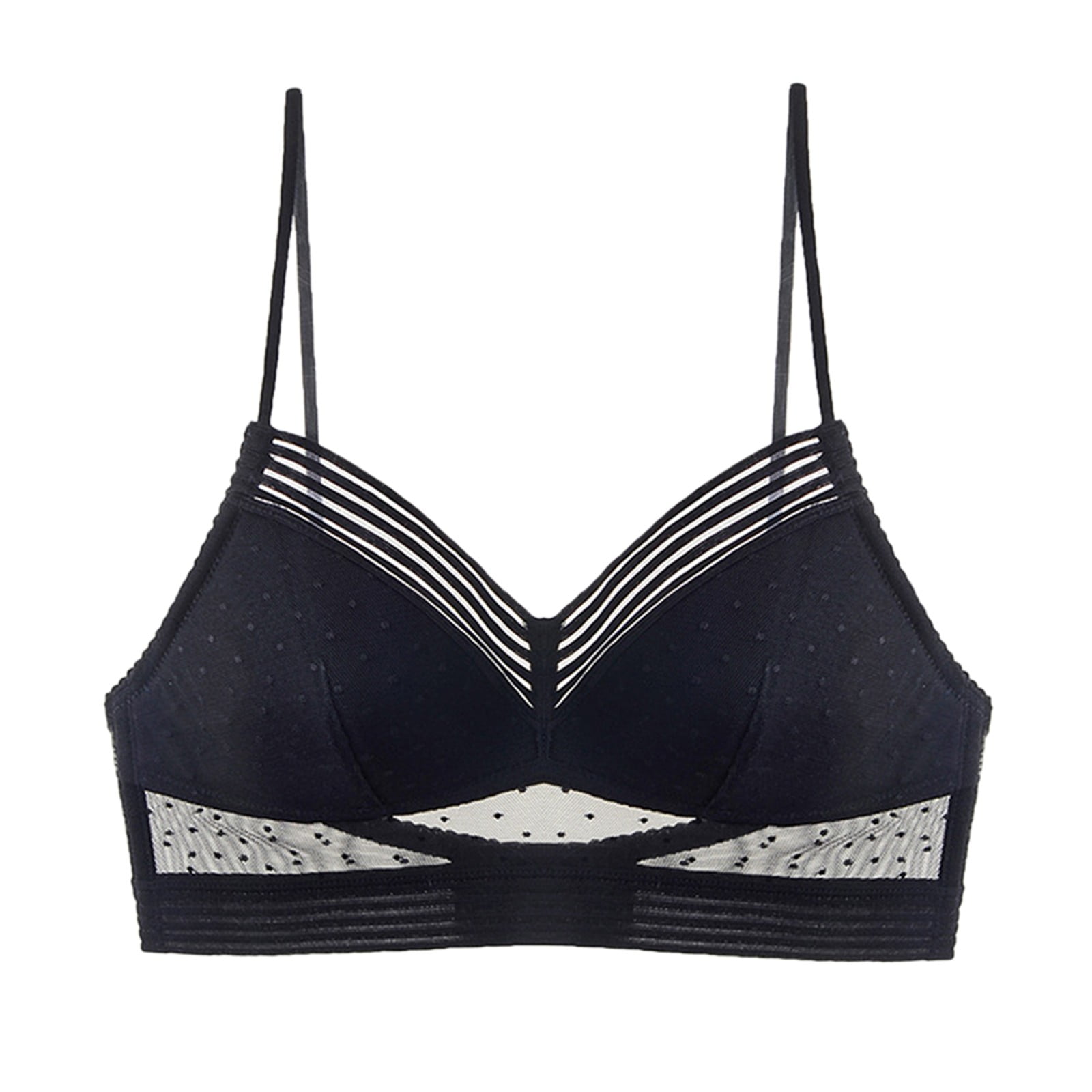 Puawkoer Womens No Steel Ring Bandeau Tube Bra Top French Underwear ...