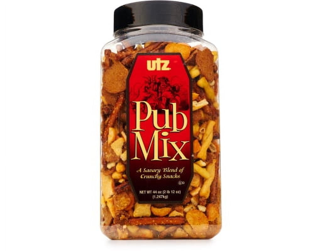 Utz Pub Mix Barrel, Salty Snacks for Party, Family Size 44 oz Assorted ...