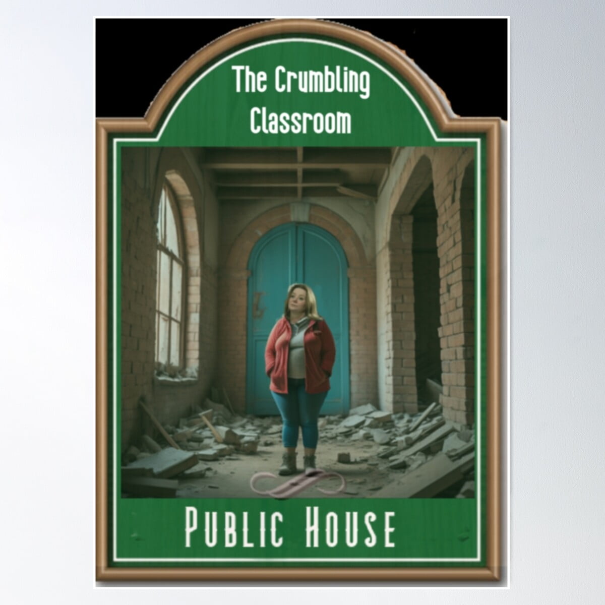 Pub Signs: The Crumbling Classroom Poster Wall Art, Modern Wall Decor ...