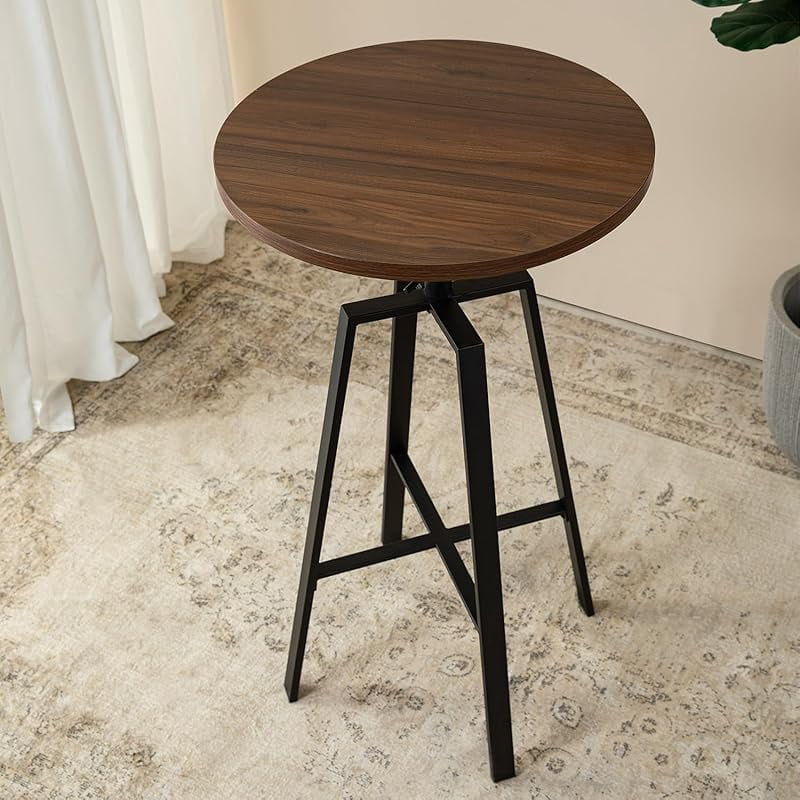 Pub Table Round Bar Height Cocktail Table, Height Adjustable Outdoor ...