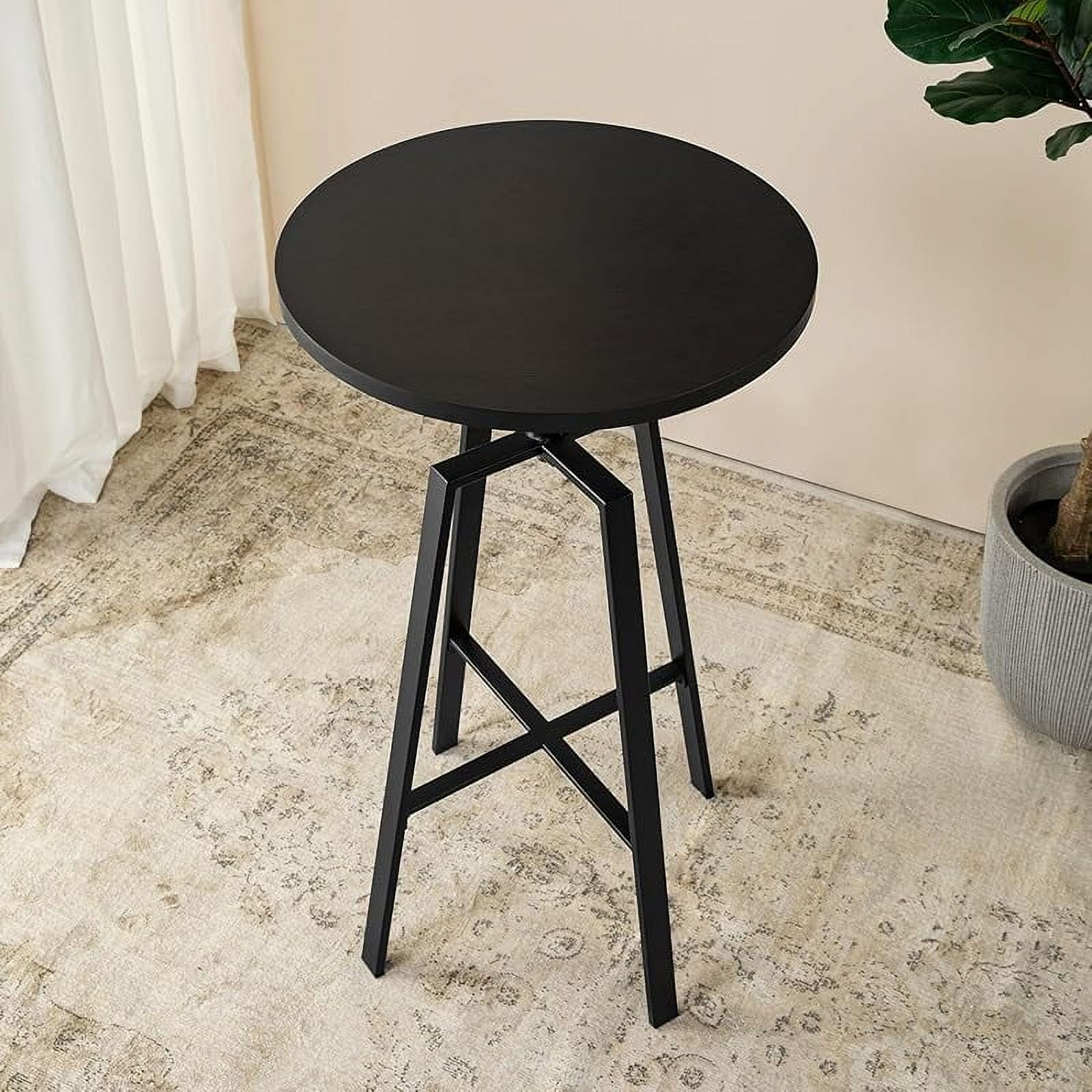 Pub Table Round Bar Height Cocktail Table, Height Adjustable Outdoor ...