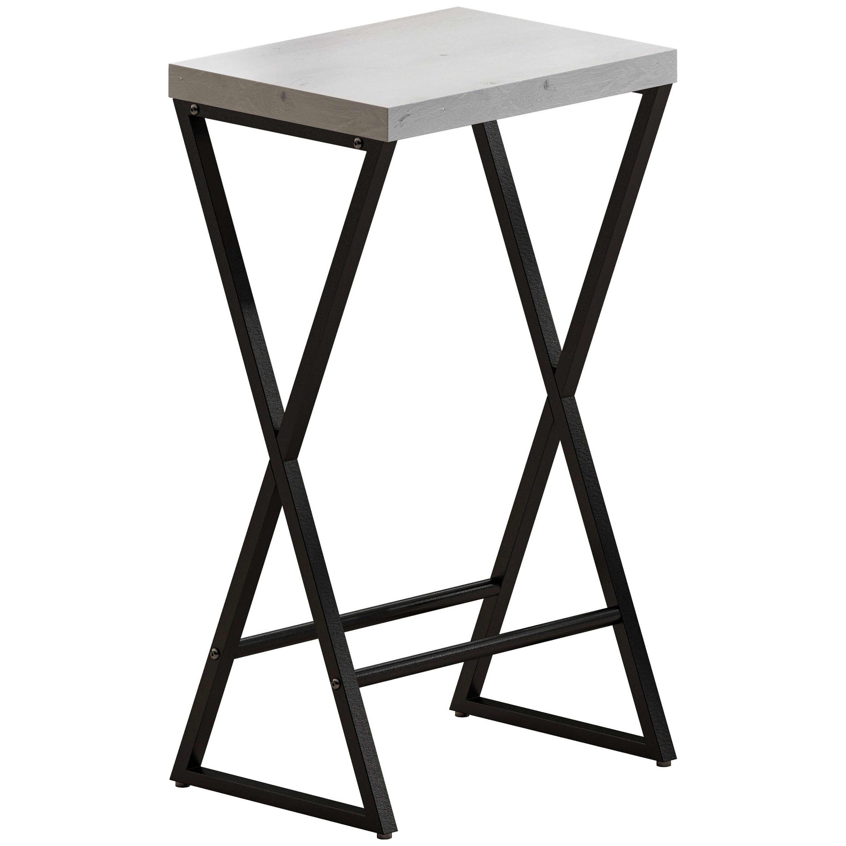Pub Table with X-Shaped Table Legs Set Grey - Walmart.com