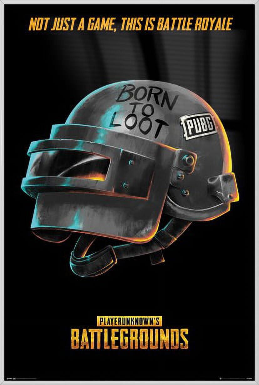 Pubg - Playerunknown's Battlegrounds - Framed Gaming Poster (Helmet ...