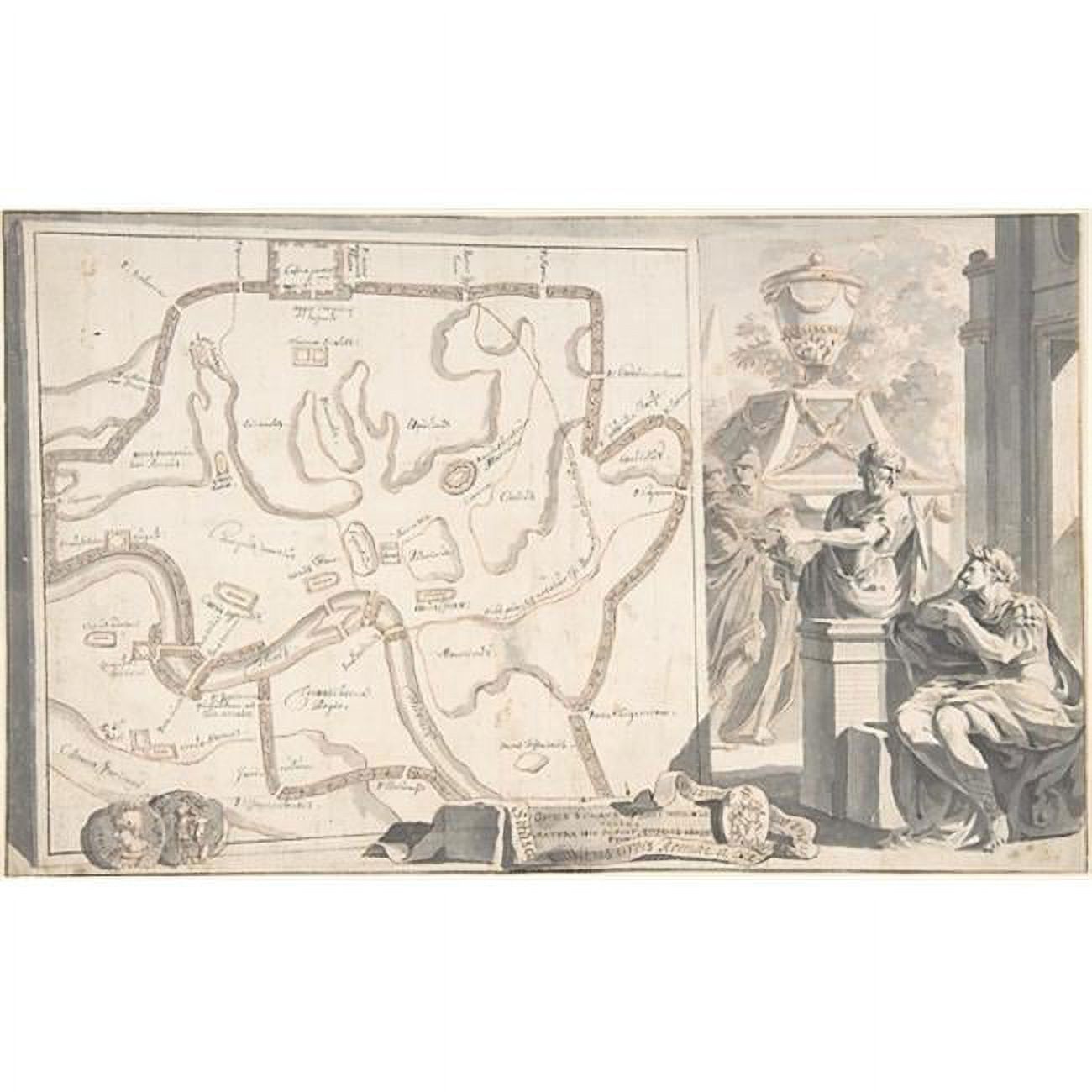 Public Domain Images Map of Ancient Rome Illustrating Major Monuments ...