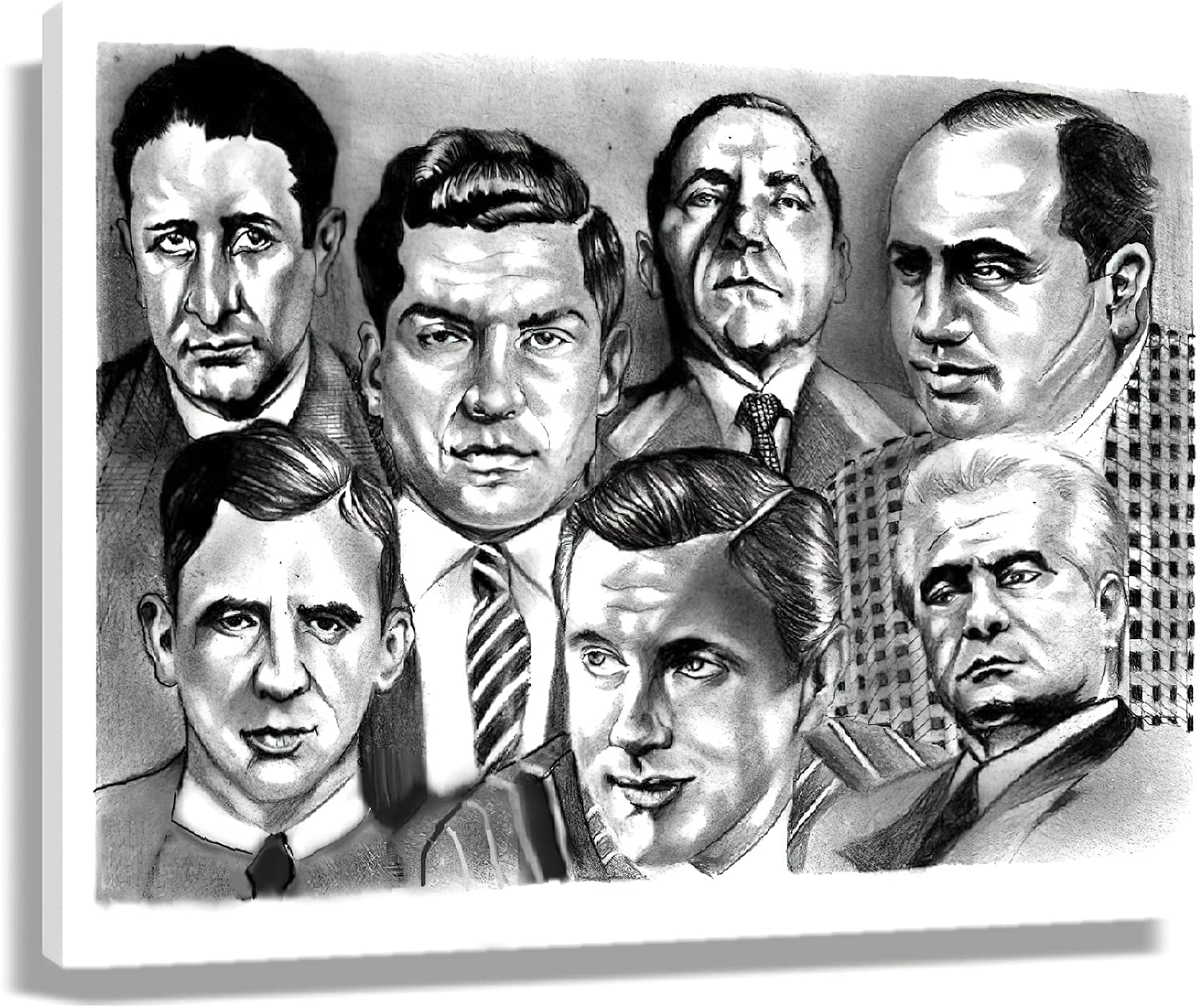 Public Enemy Mafia Posters for Walls Bugsy Siegel Black Gangster ...