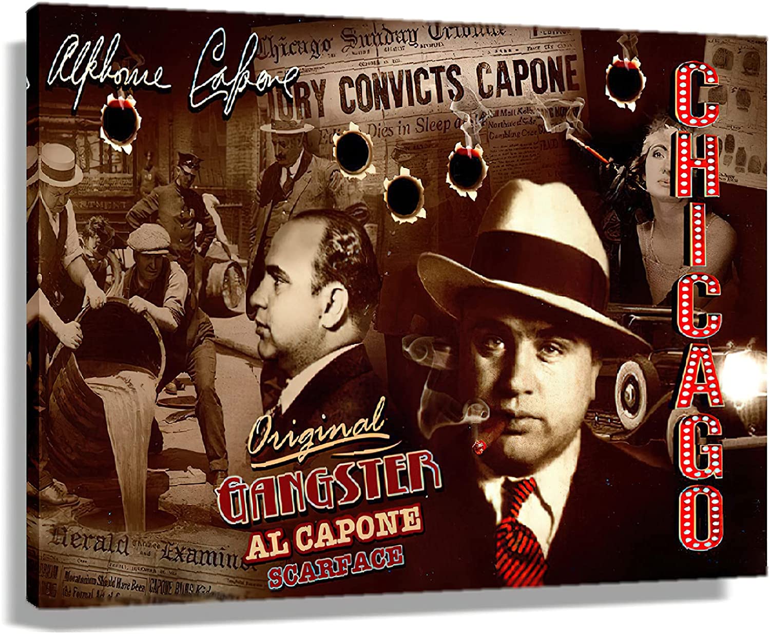 Public Enemy Mafia Posters for Walls Bugsy Siegel Black Gangster ...