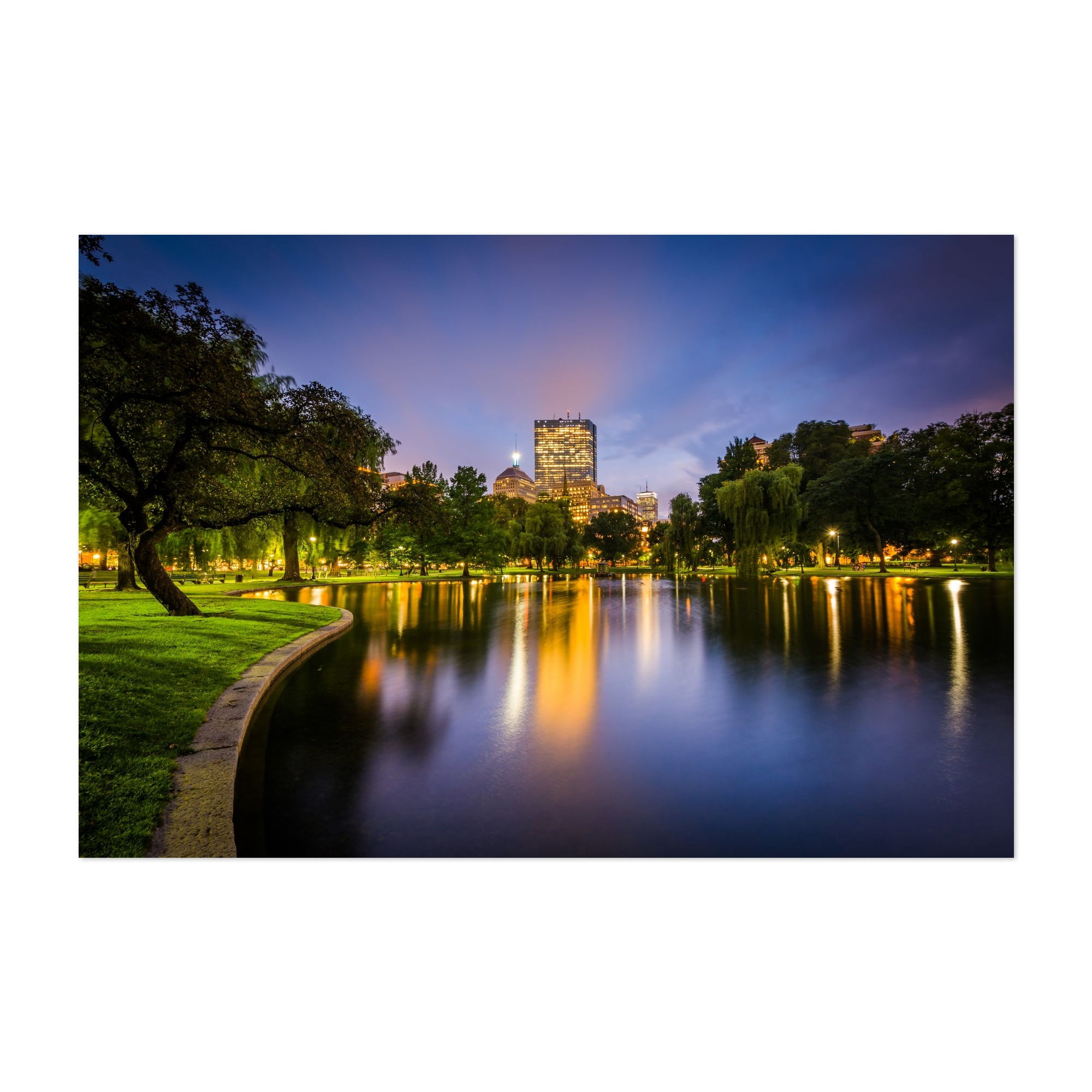 Public Garden Lake - Boston Massachusetts Photography Cityscape Night ...