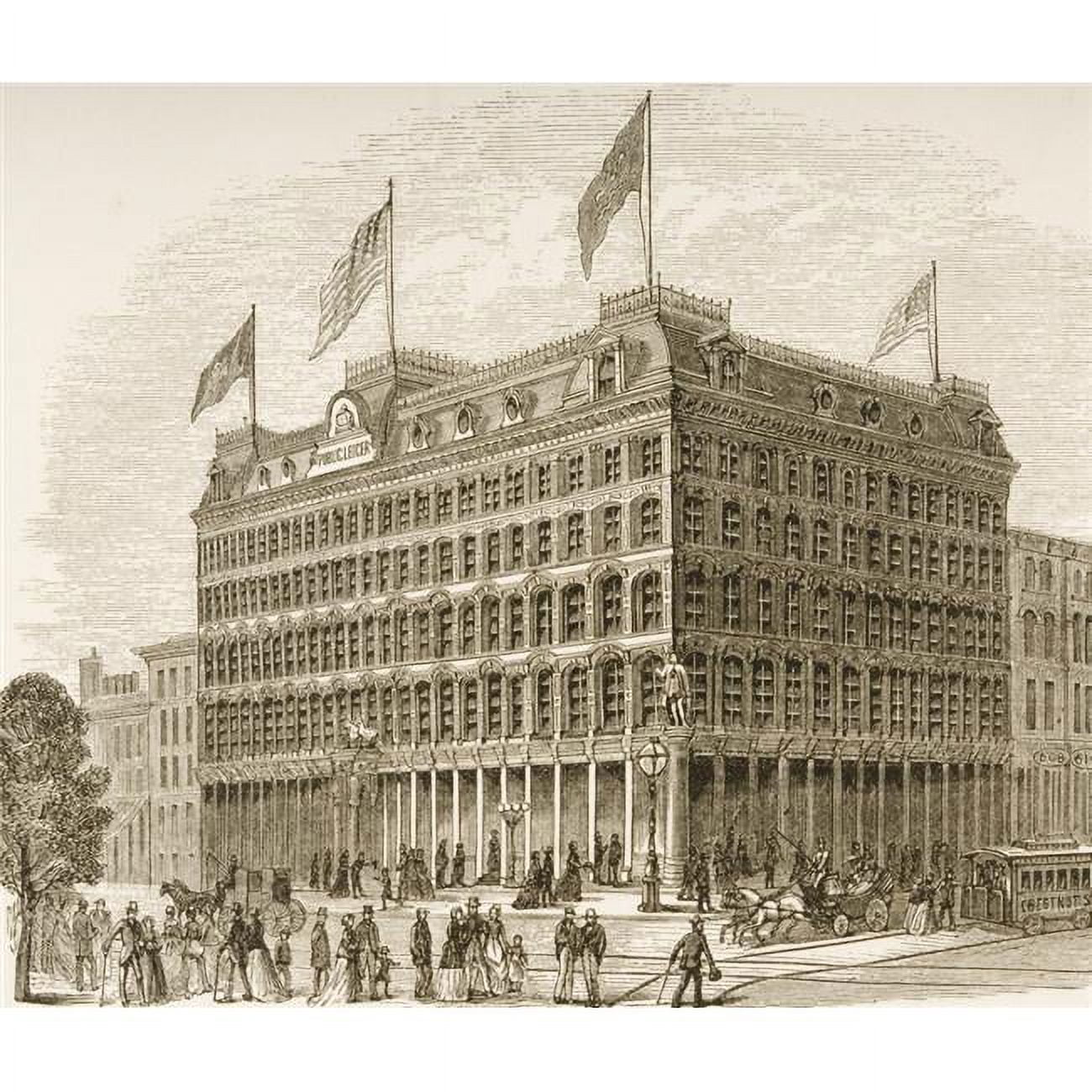 Public Ledger Building Philadelphia Pennsylvania In 1870S From American ...