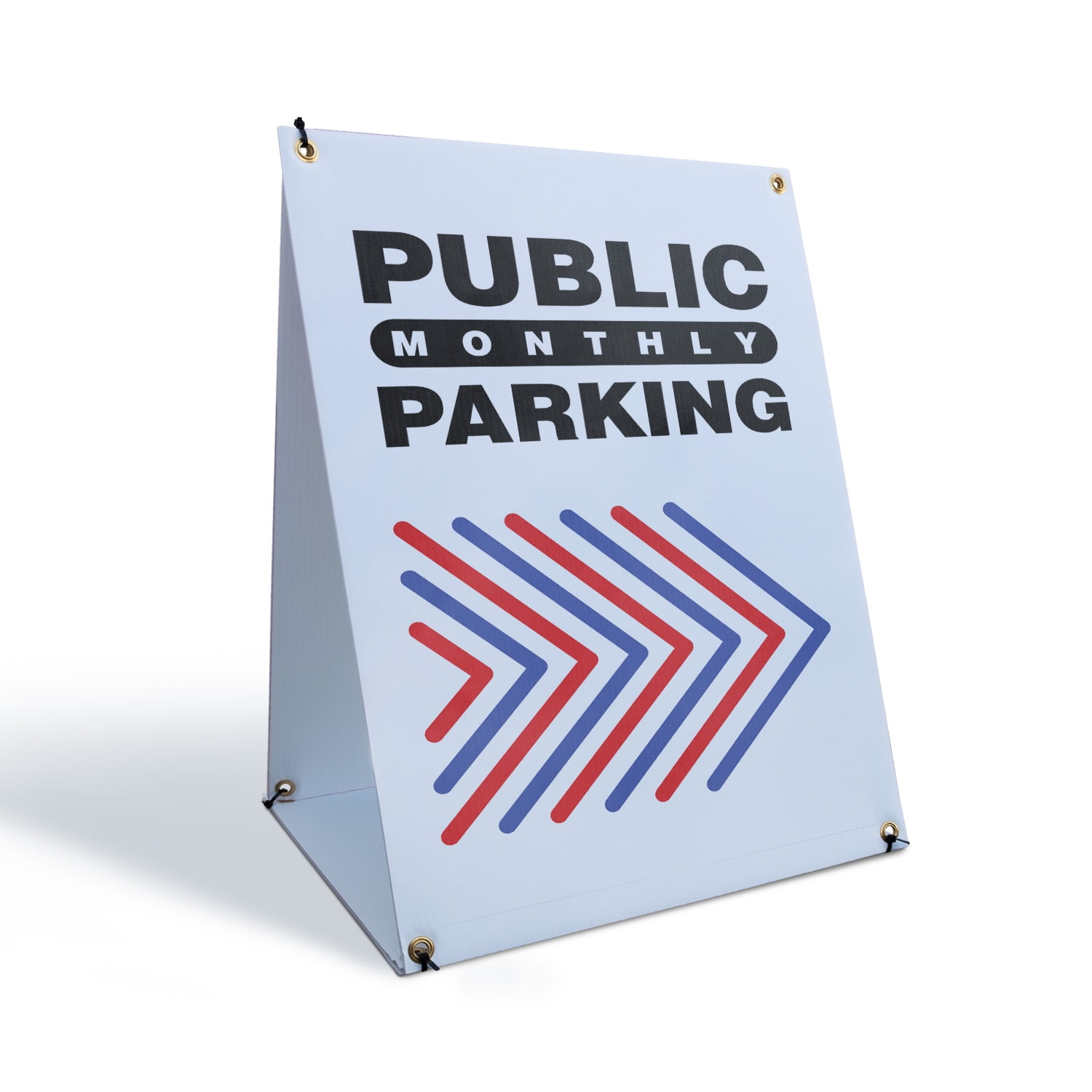Public Monthly Parking Right Sidewalk Sign 24 Inch x 36 Inch A-Frame ...