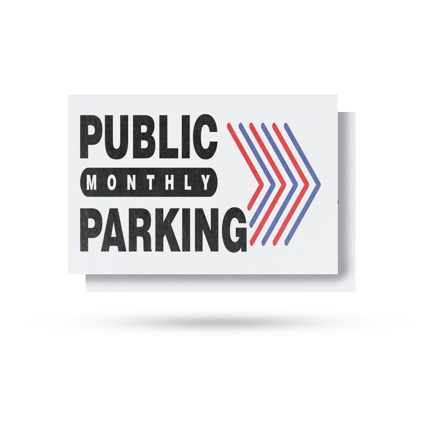 Public Monthly Parking Right Vinyl Decal 2 Pack of 24 Inch x 36 Inch ...