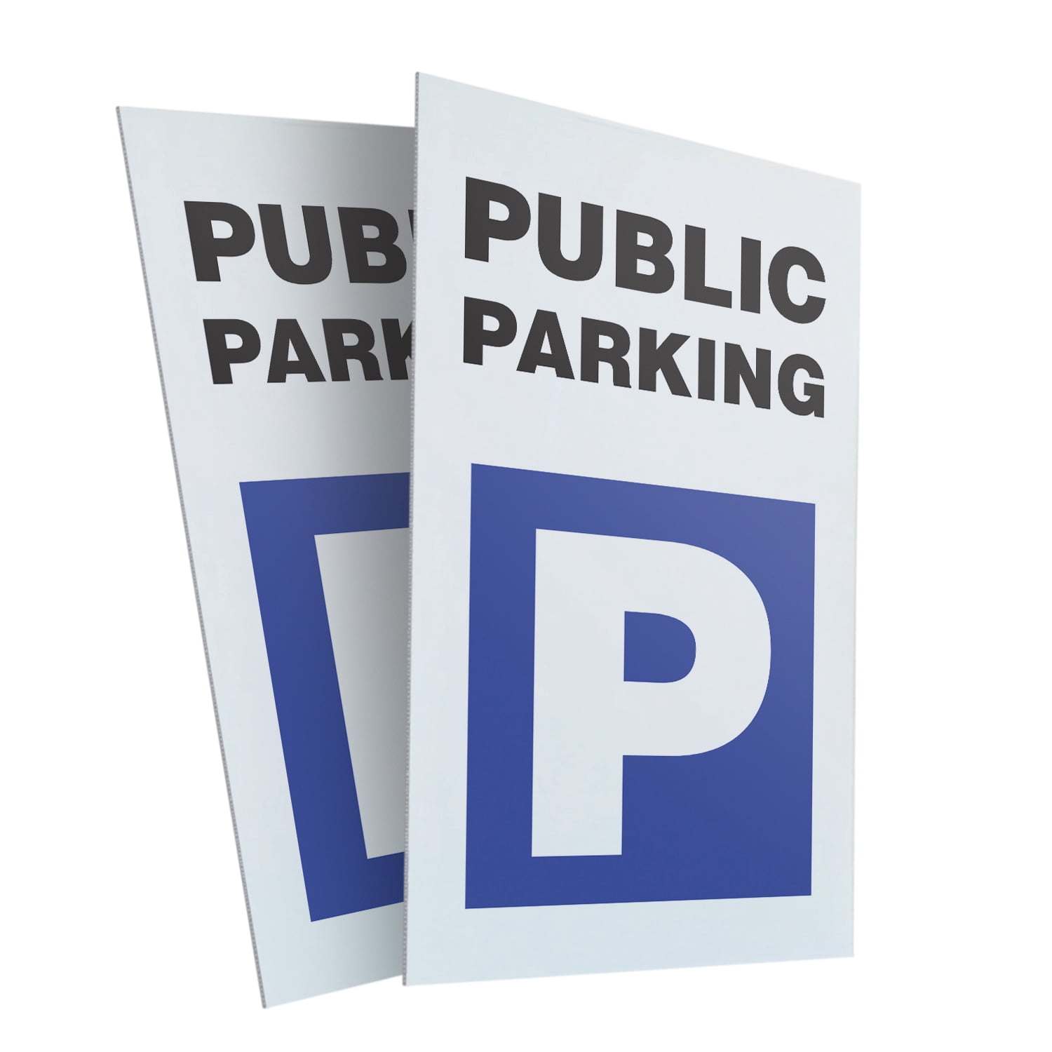 Public Parking (2-Pack) 24 Inch x 36 Inch Plastic Signs | Sign Insert ...