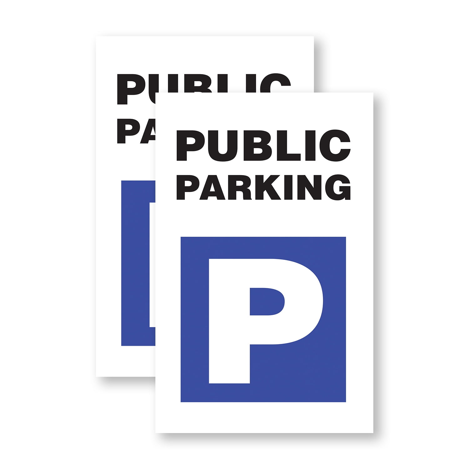 Public Parking (2-Pack) 24 Inch x 36 Inch Vinyl Decals | Sign Insert ...