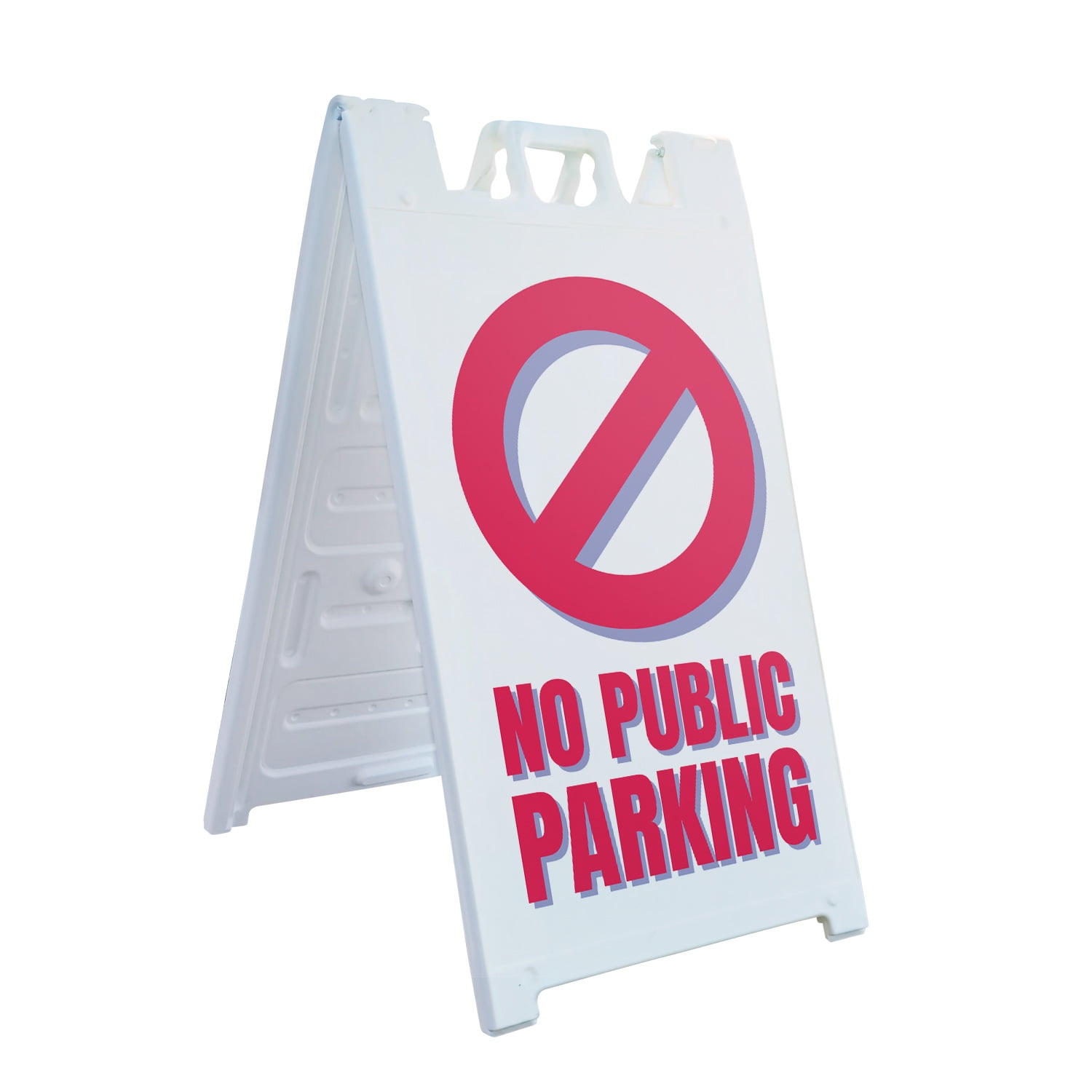 No Public Parking 24" x 36" Double Sided A-Frame Sidewalk Sign Includes ...