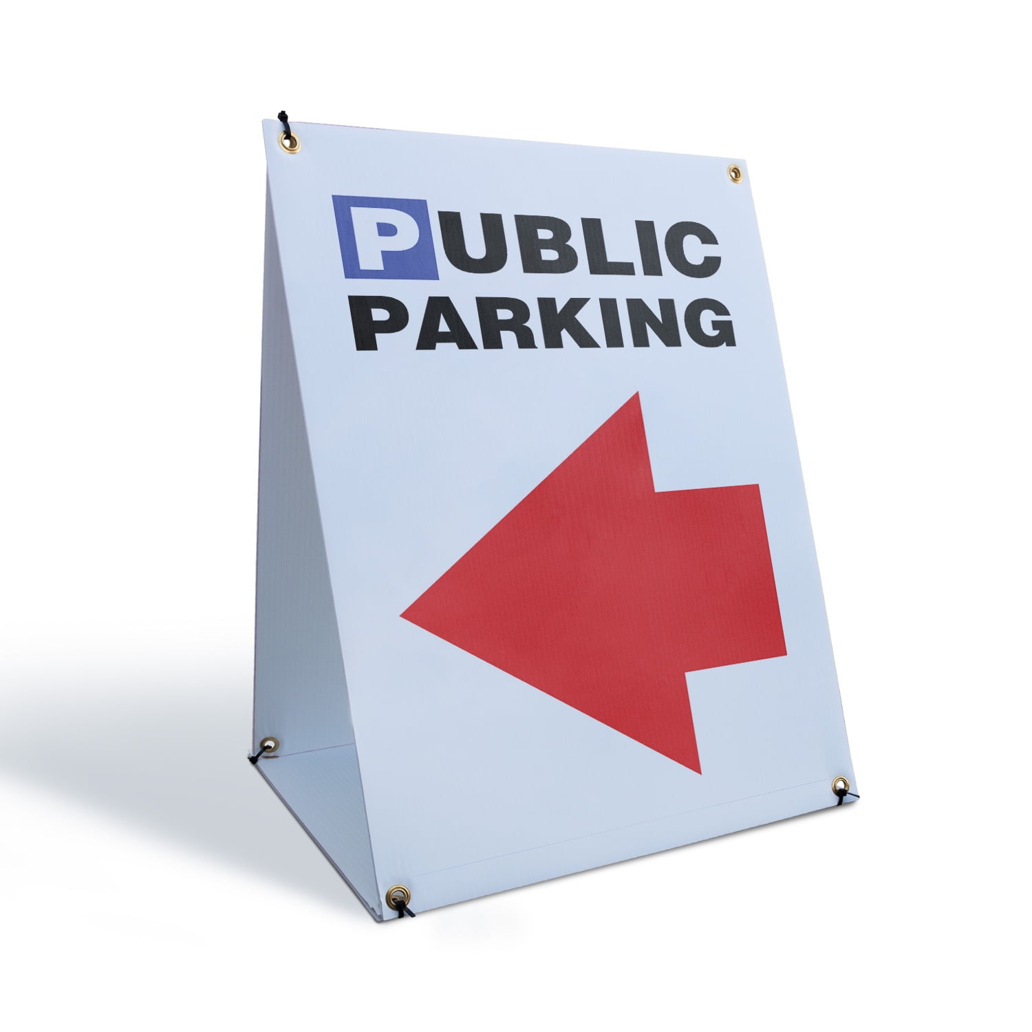 Public Parking Left Sidewalk Sign 24 Inch x 36 Inch A-Frame Images On ...