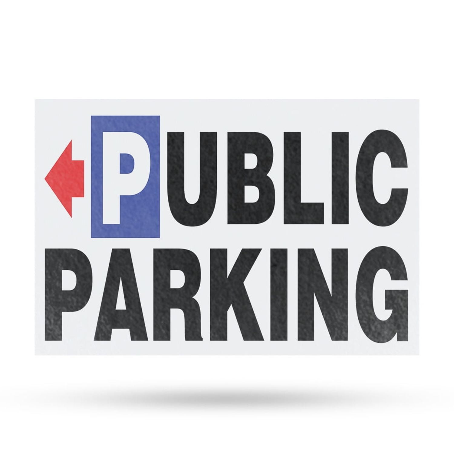 Public Parking Left Vinyl Decal 24 Inch x 36 Inch Weatherproof Heavy ...