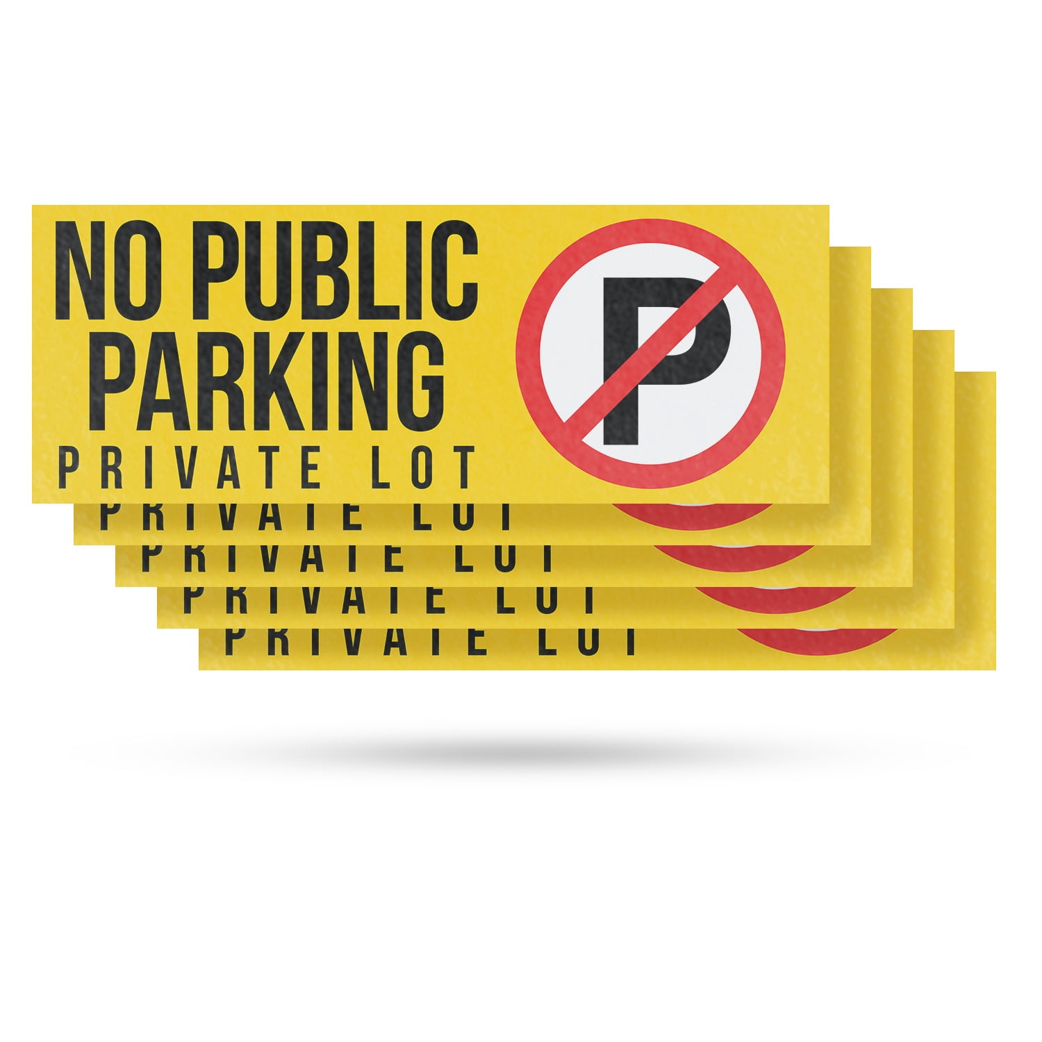 No Public Parking Private Lot Vinyl Decal 5 Pack of 12 Inch x 5 Inch ...