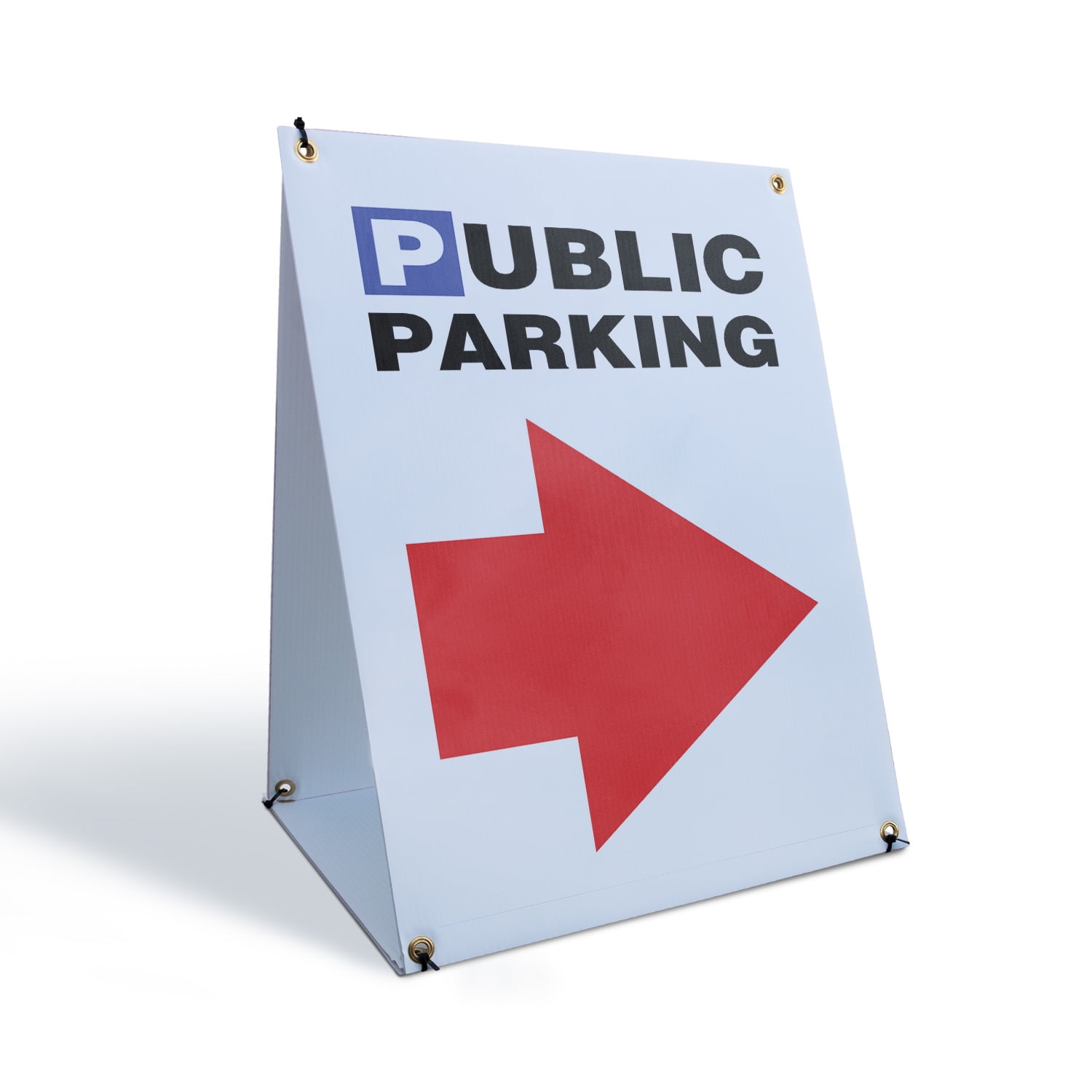 Public Parking Right Sidewalk Sign 24 Inch x 36 Inch A-Frame Images On ...