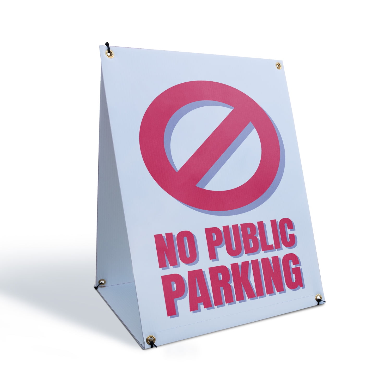 No Public Parking Sidewalk Sign 18 Inch x 24 Inch A-Frame Images On ...