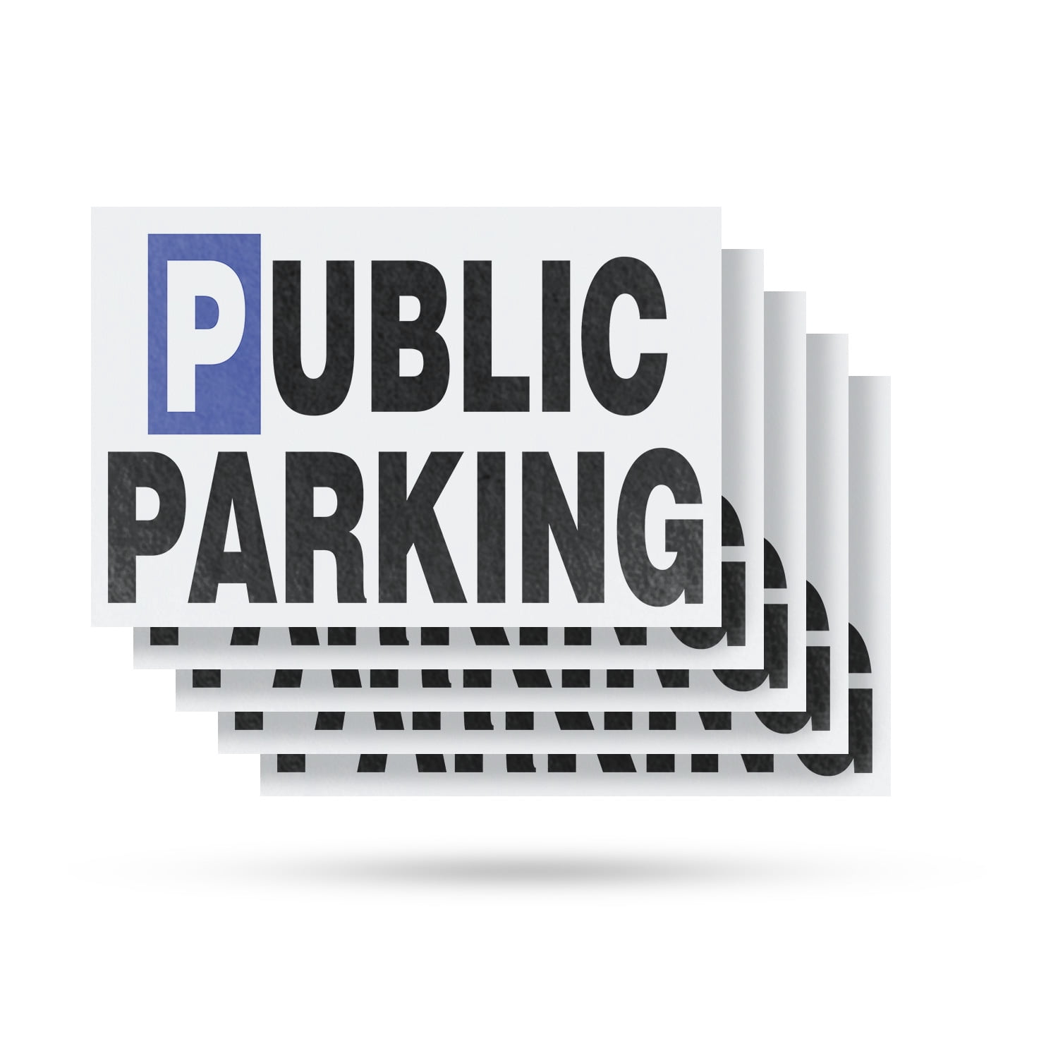 Public Parking Vinyl Decal 5 Pack of 18 Inch x 24 Inch Weatherproof ...