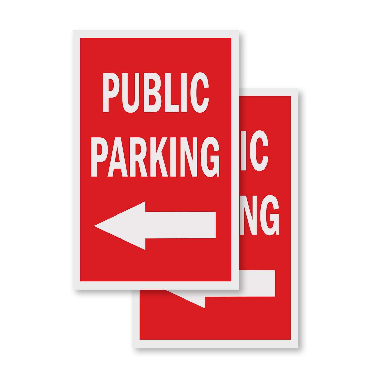 Public Parking With Arrow (2-PACK) 24" x 36" Vinyl Decals | Sign Insert ...