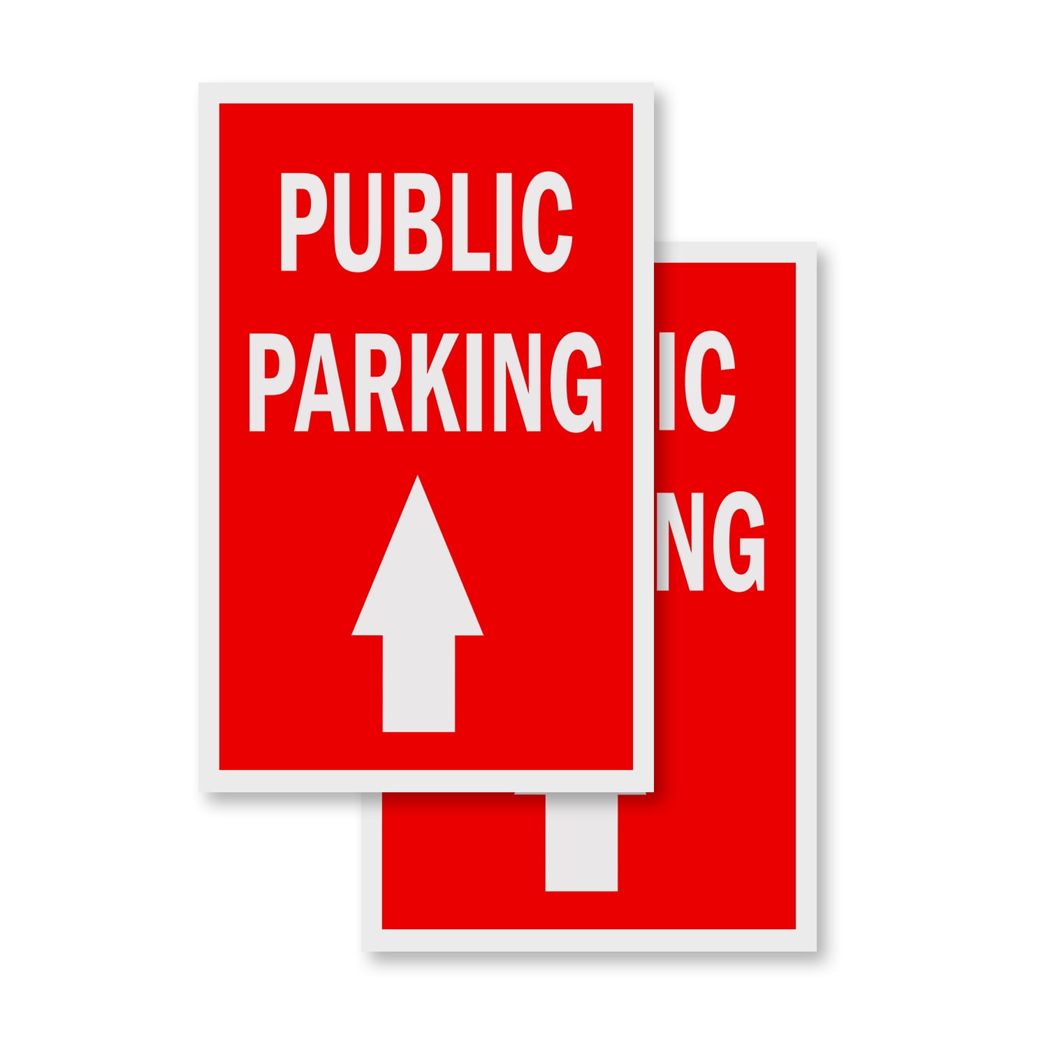 Public Parking With Up Arrow (2-PACK) 24" x 36" Vinyl Decals | Sign ...