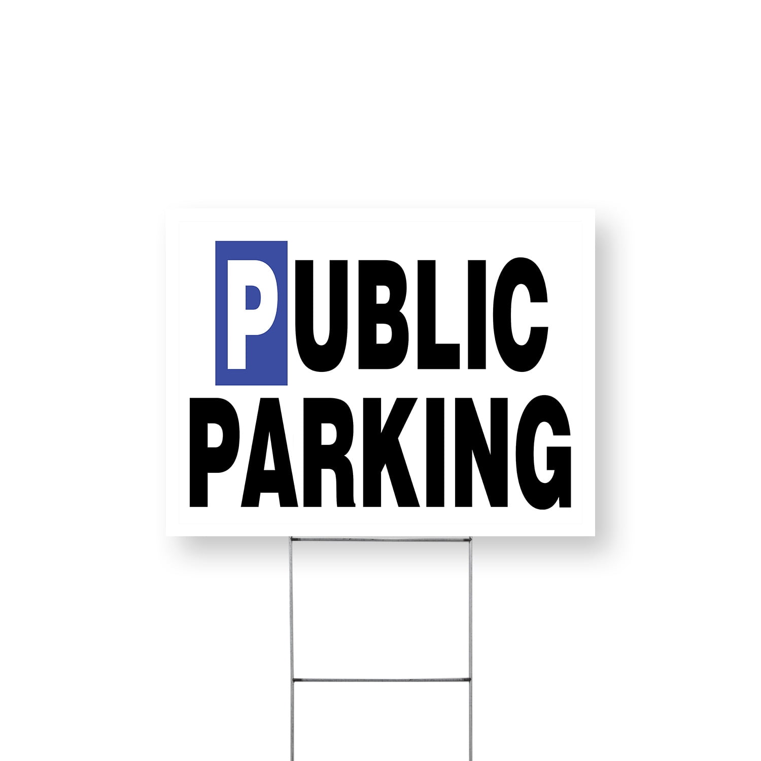 Public Parking Yard Sign 18 Inch x 24 Inch Single Sided Weatherproof ...