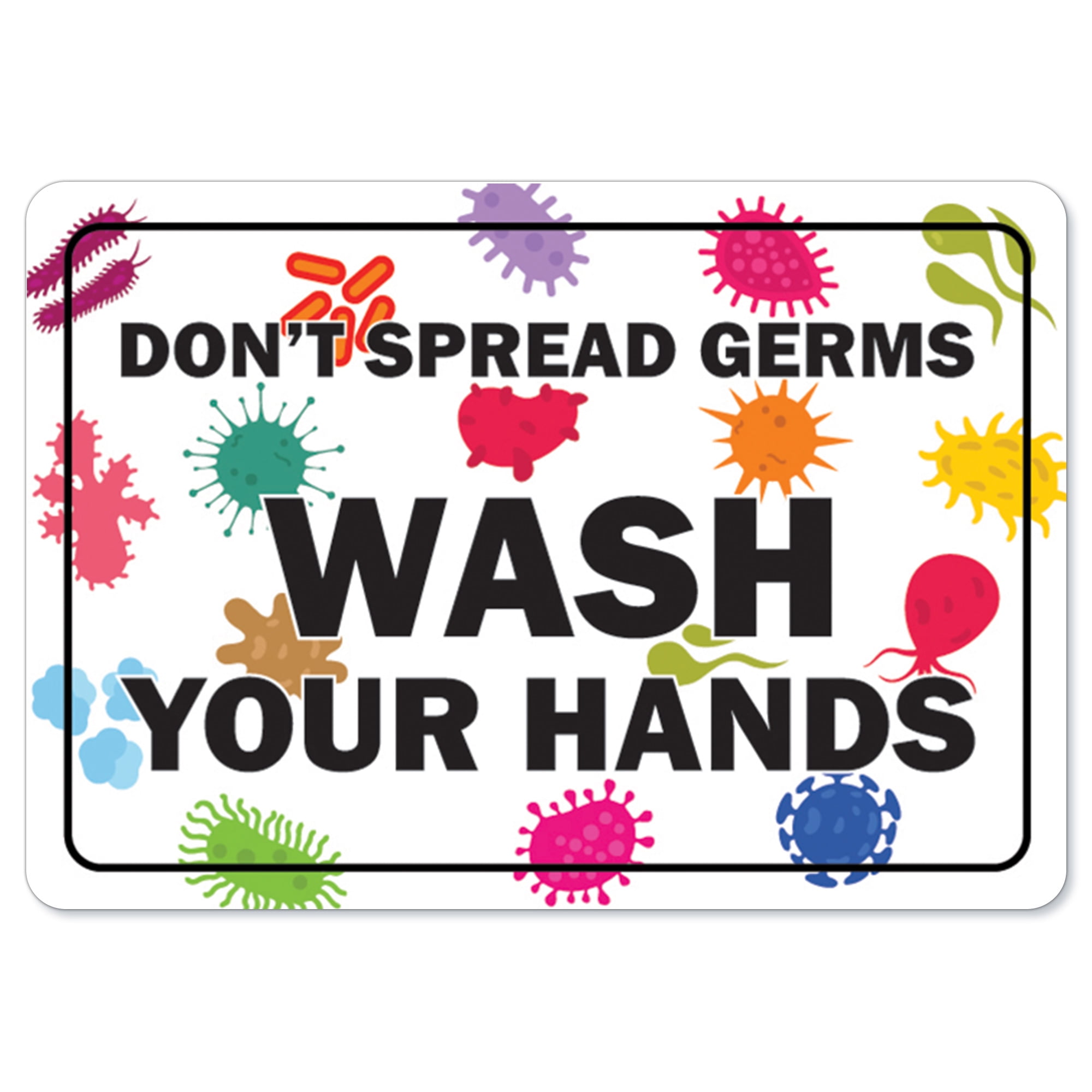 Public Safety Sign - Dont Spread Germs | Peel And Stick Wall Graphic ...